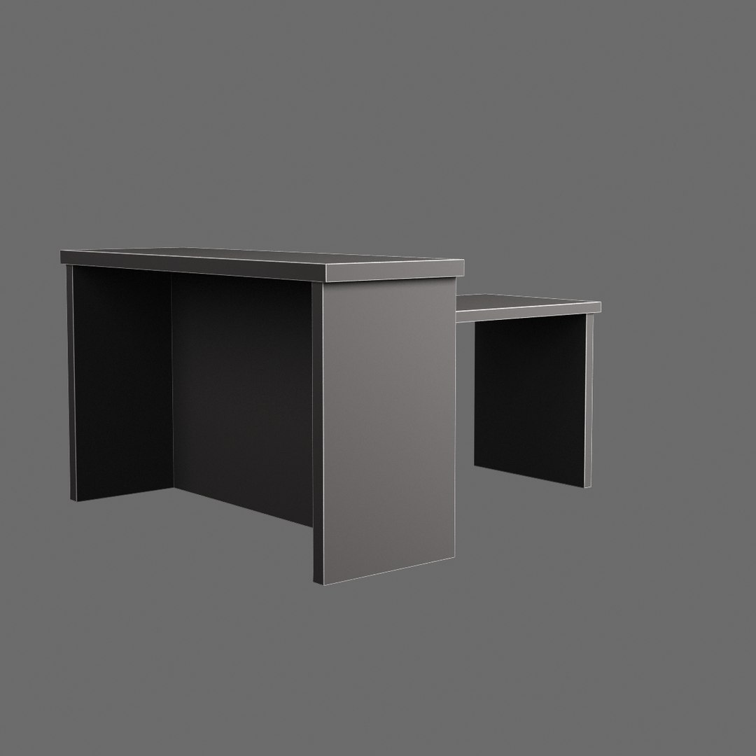 3d model living room table wood