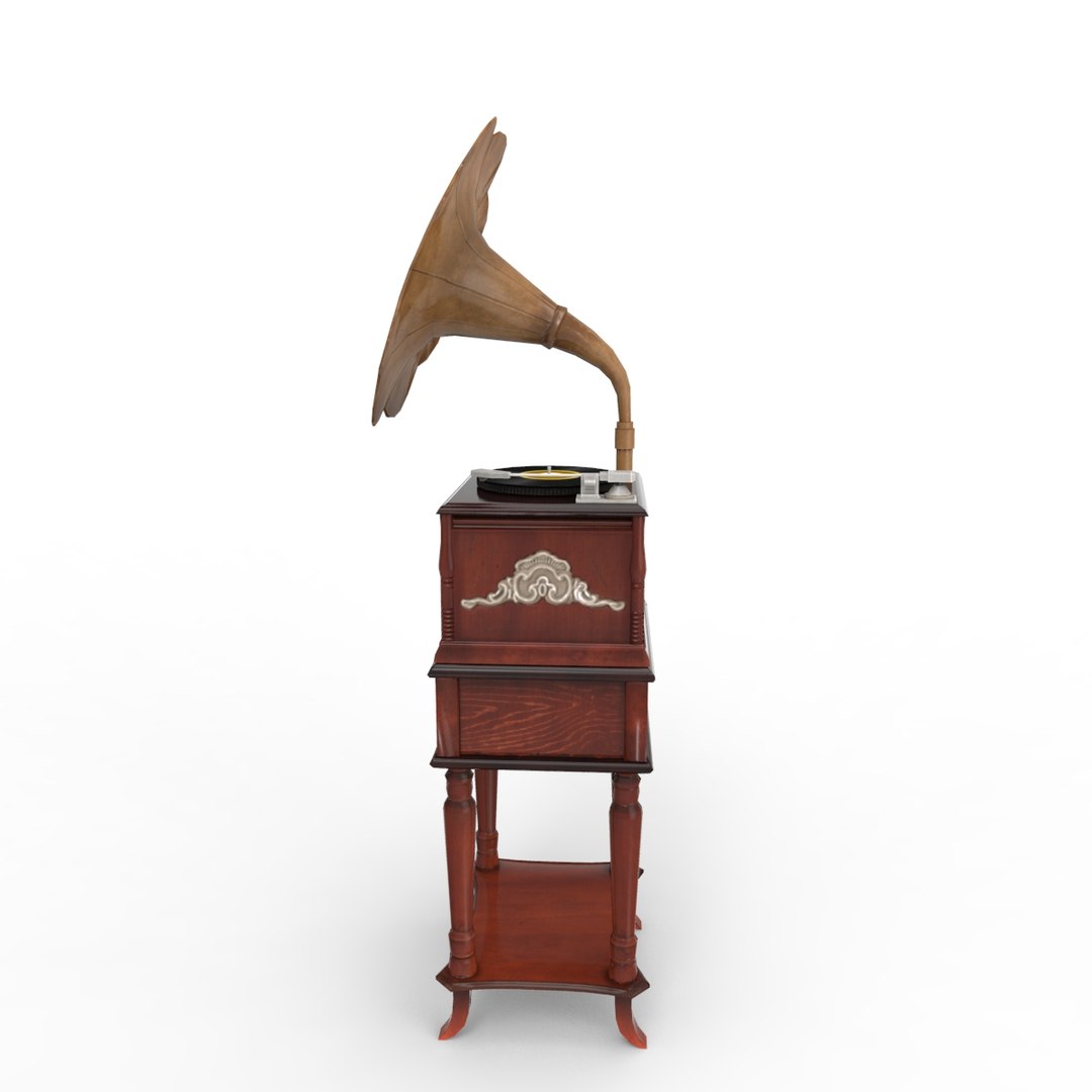 3d gramophone model
