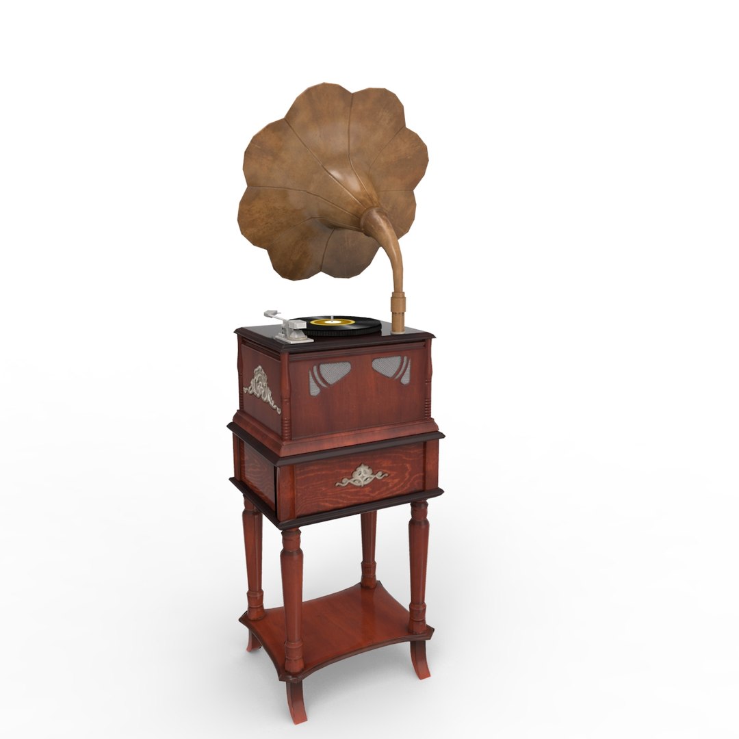 3d gramophone model