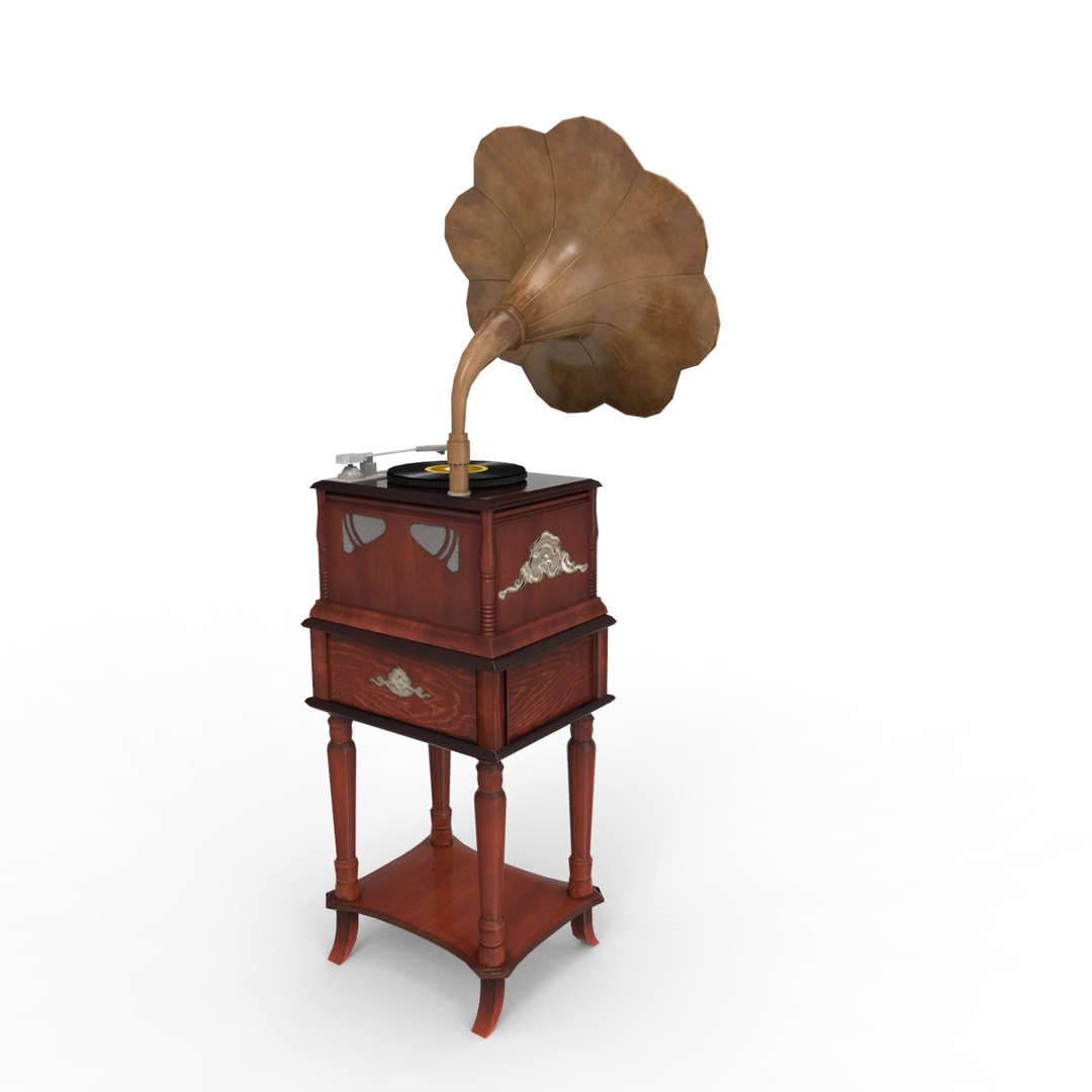 3d gramophone model