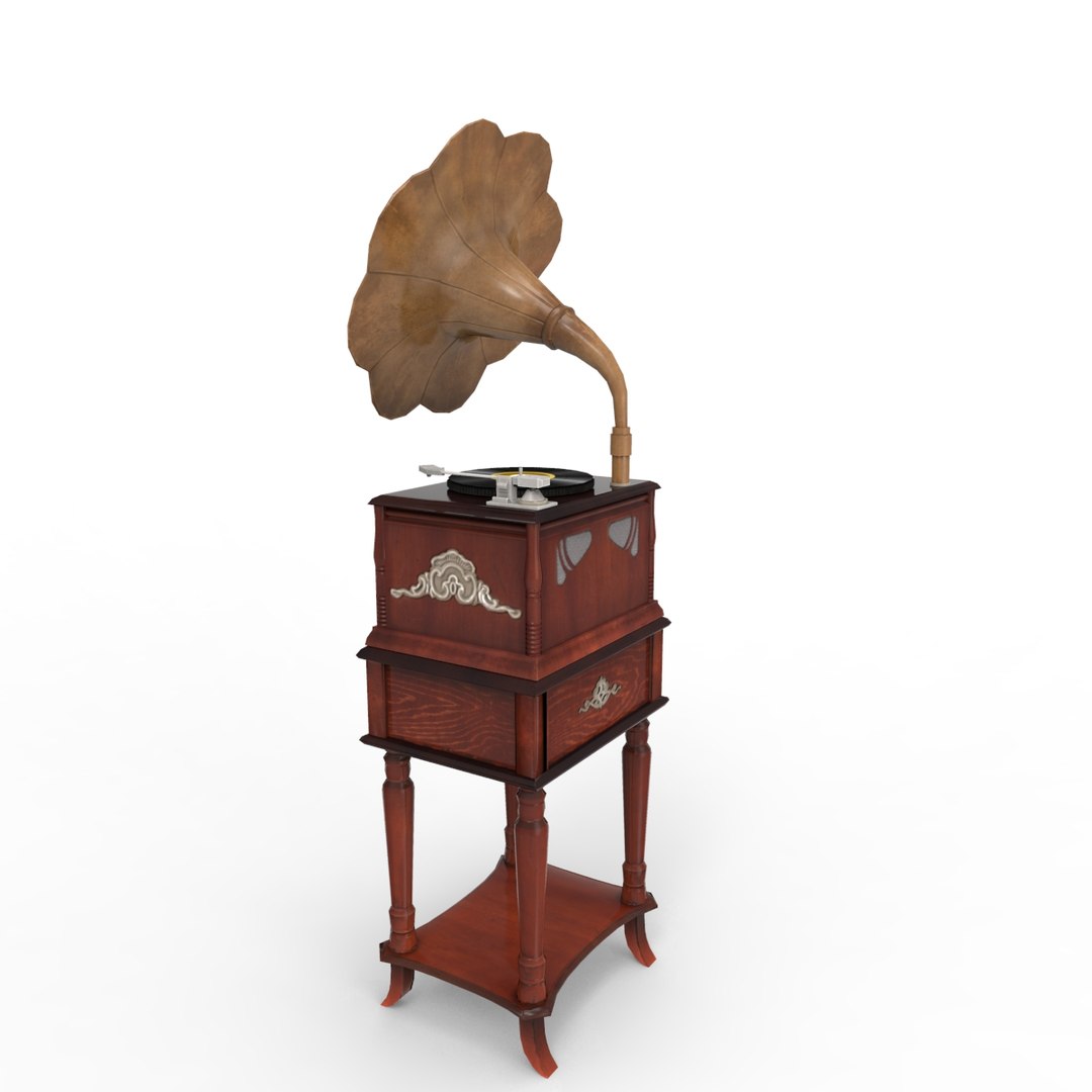 3d gramophone model