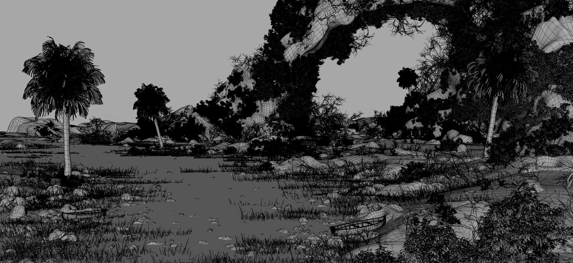 Fantasy Tropical Beach Environment Model - TurboSquid 1759124