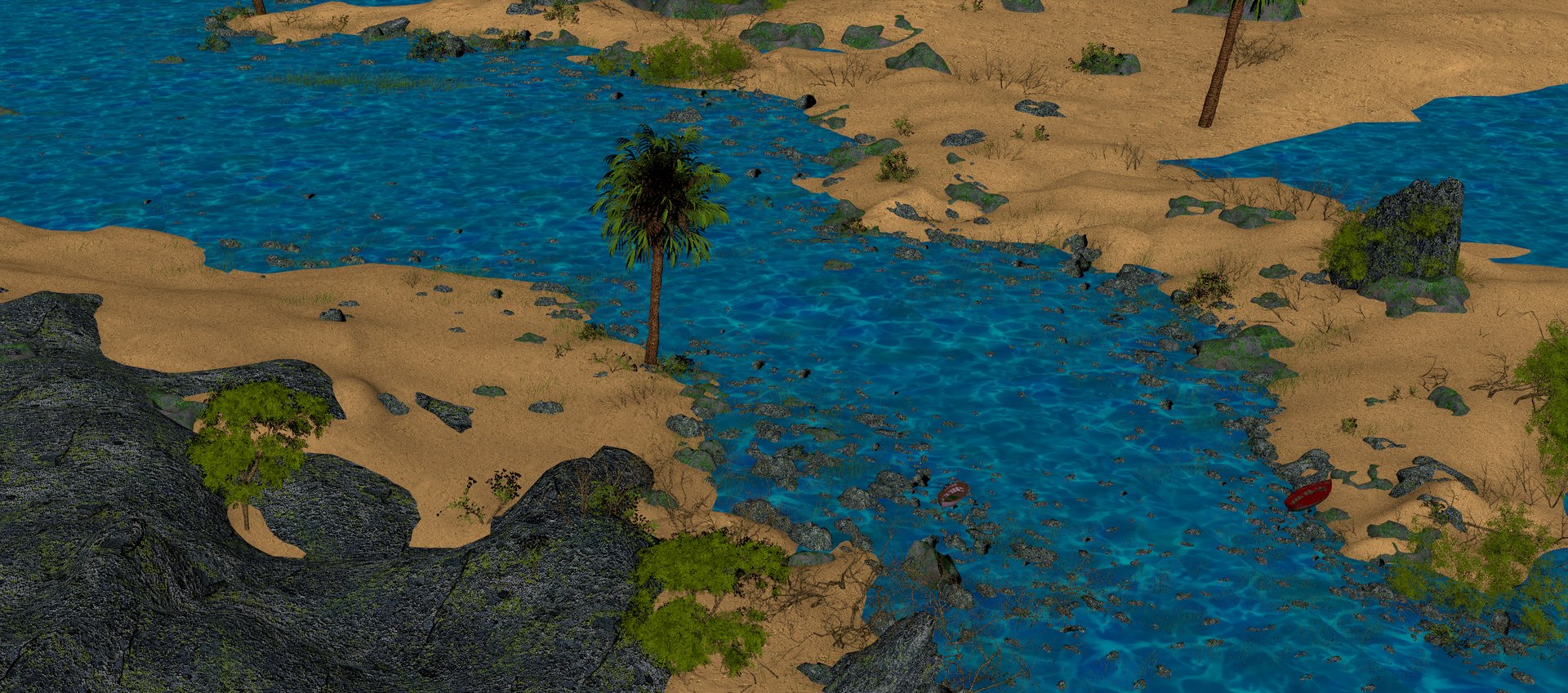 Fantasy Tropical Beach Environment Model - TurboSquid 1759124