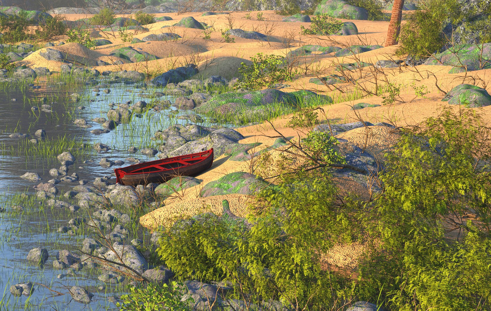 Fantasy Tropical Beach Environment Model - TurboSquid 1759124