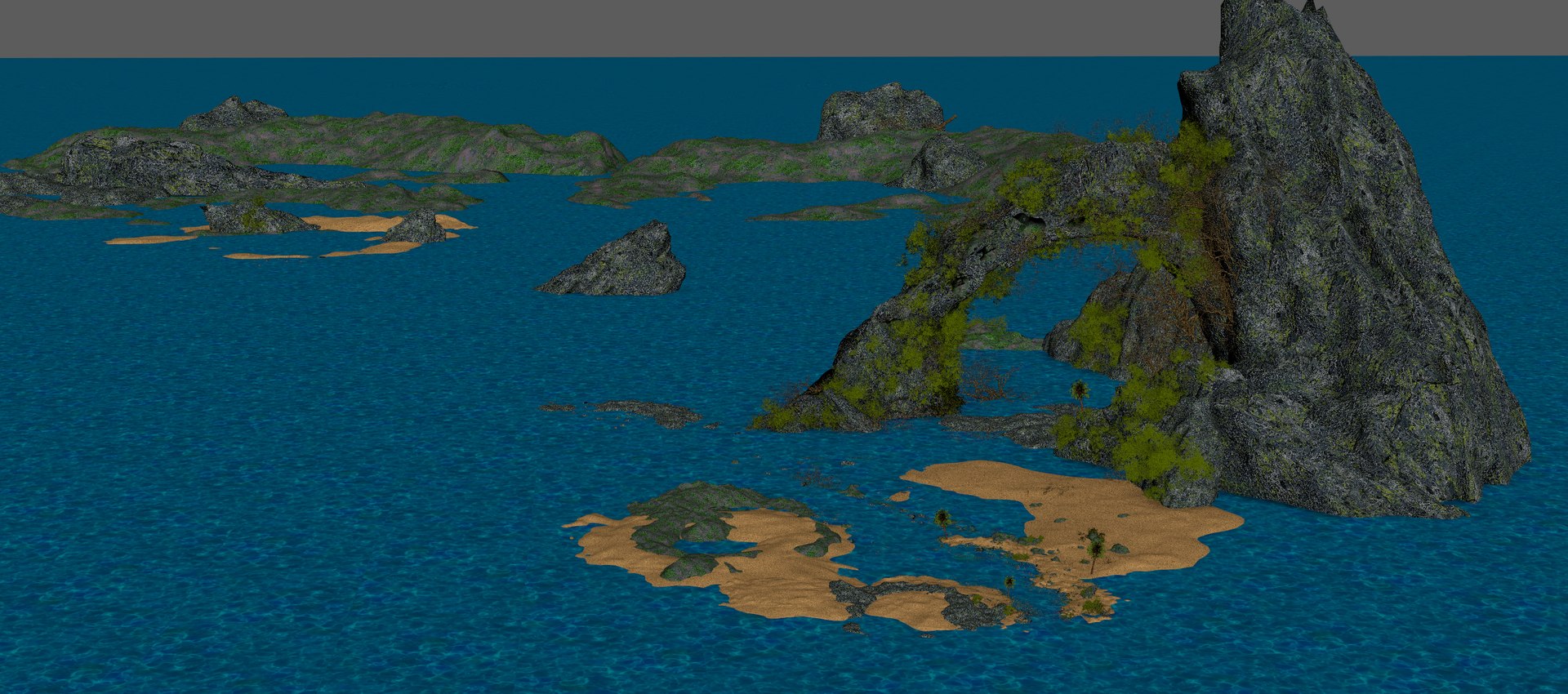Fantasy Tropical Beach Environment Model - TurboSquid 1759124