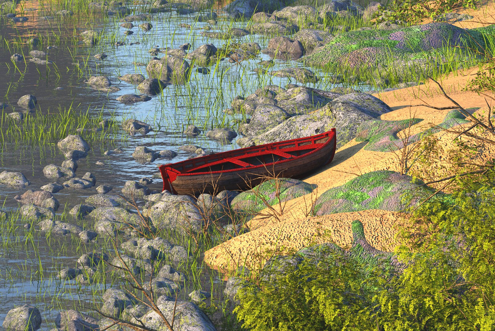 Fantasy Tropical Beach Environment Model - TurboSquid 1759124