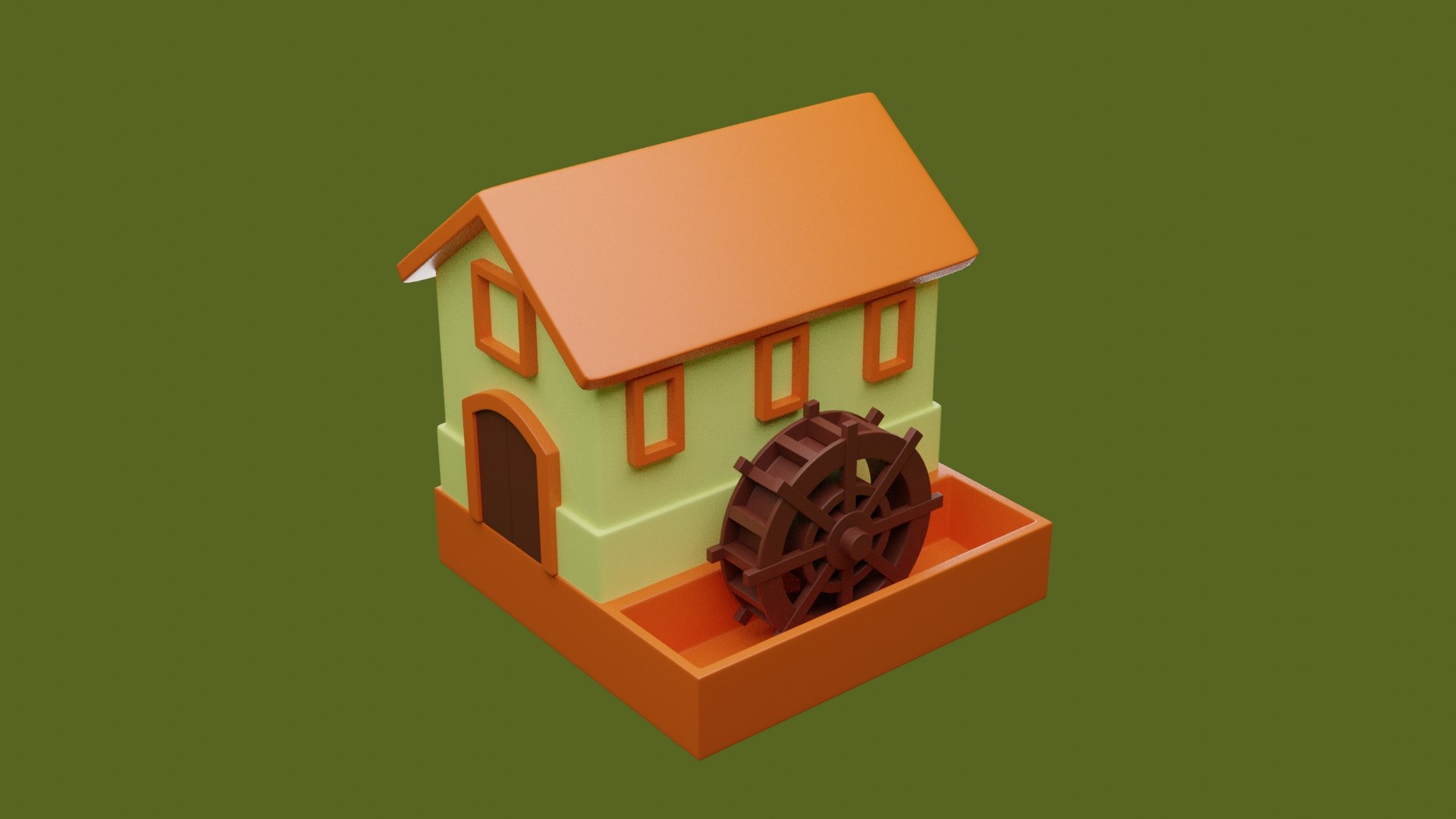 3D Watermill Toy Model - TurboSquid 2034292