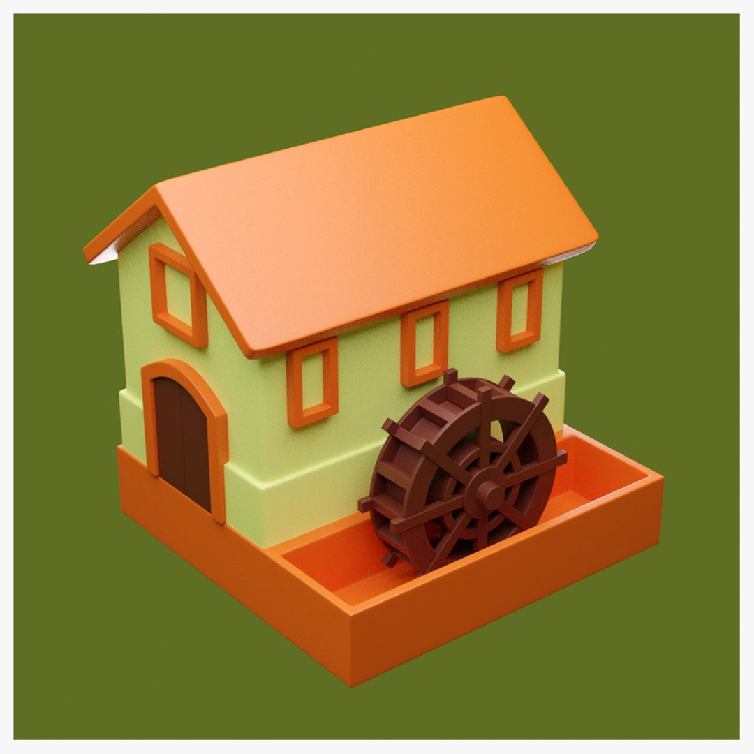 3D Watermill Toy model - TurboSquid 2034292