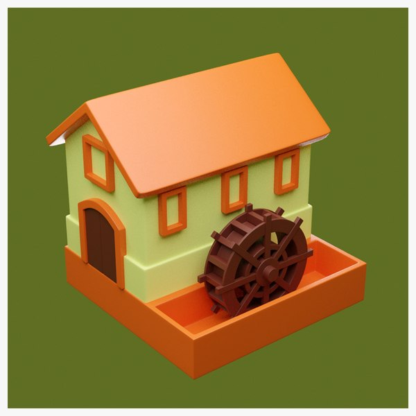 3D Watermill Toy model - TurboSquid 2034292