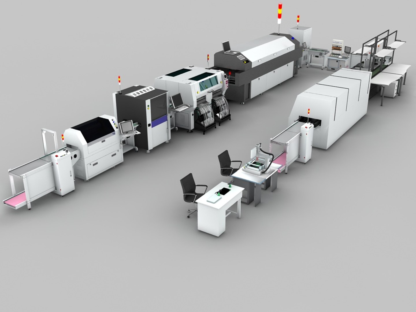 Production Line 3d Max
