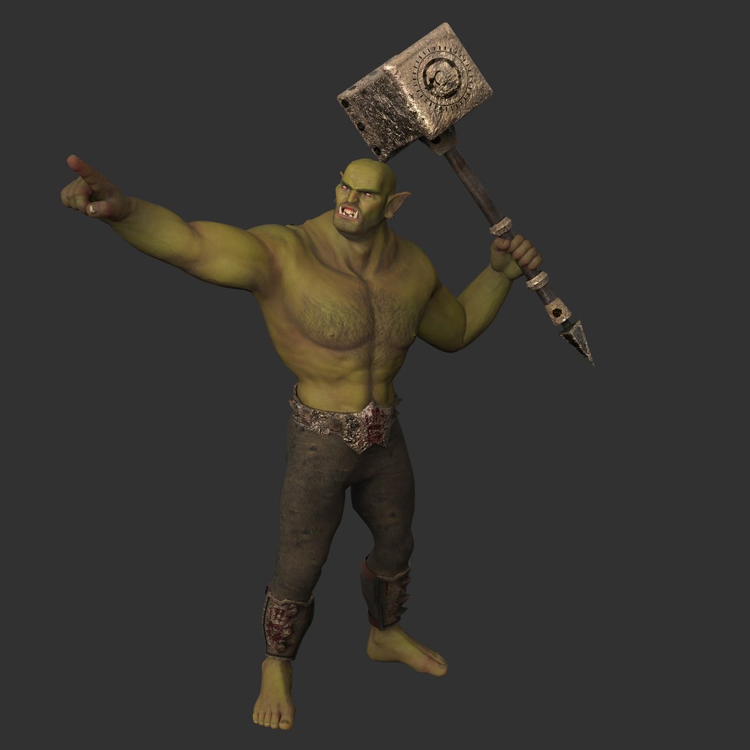 3D Realistic character orc warrior game ready Low-poly - TurboSquid 1713969