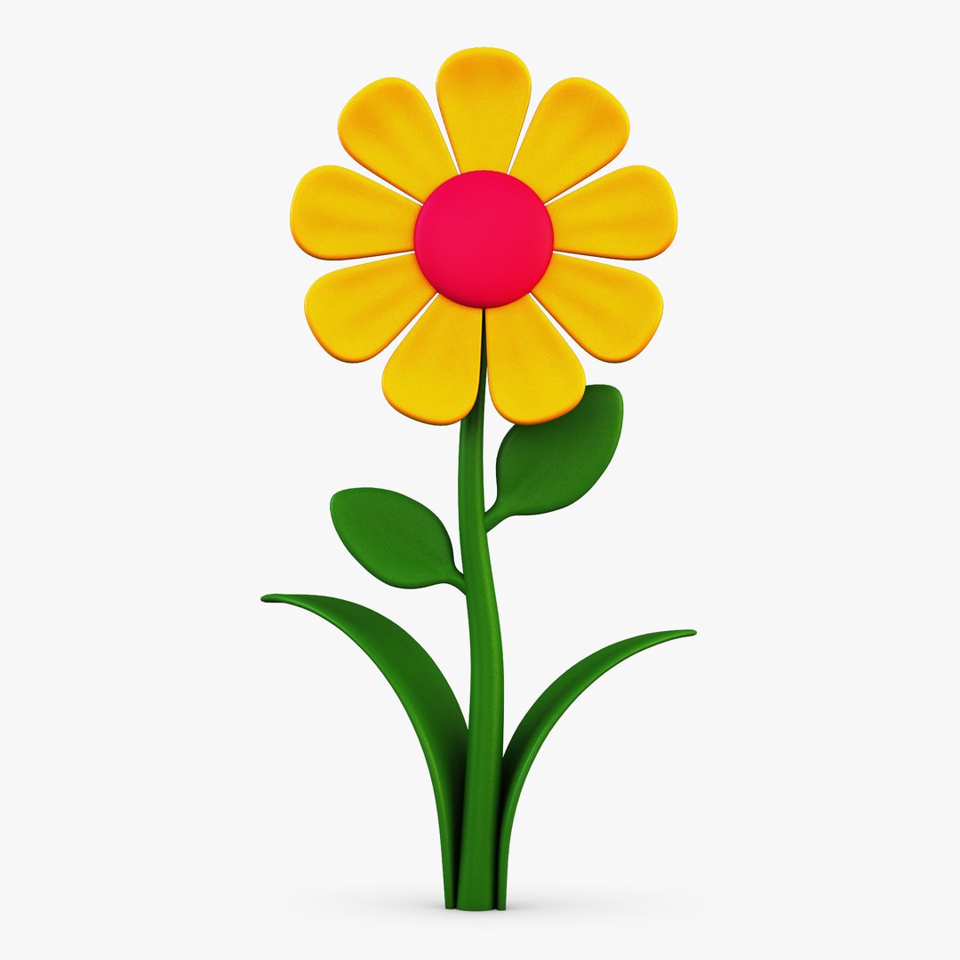 Cartoon Flower V 1 3D - TurboSquid 1616177