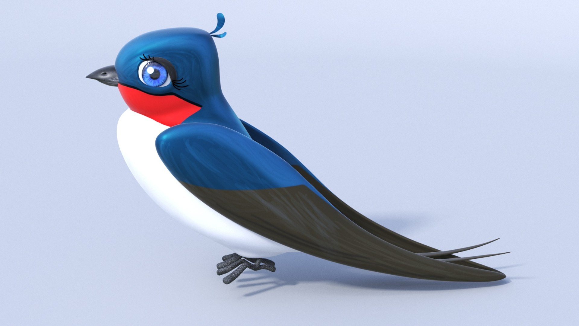 3D Swallow Sitting Flying - TurboSquid 1309190
