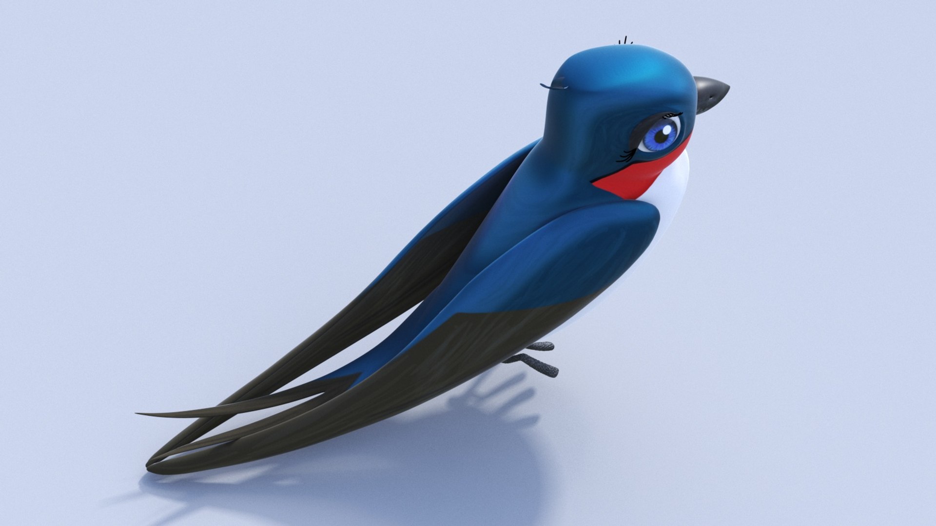 3D Swallow Sitting Flying - TurboSquid 1309190