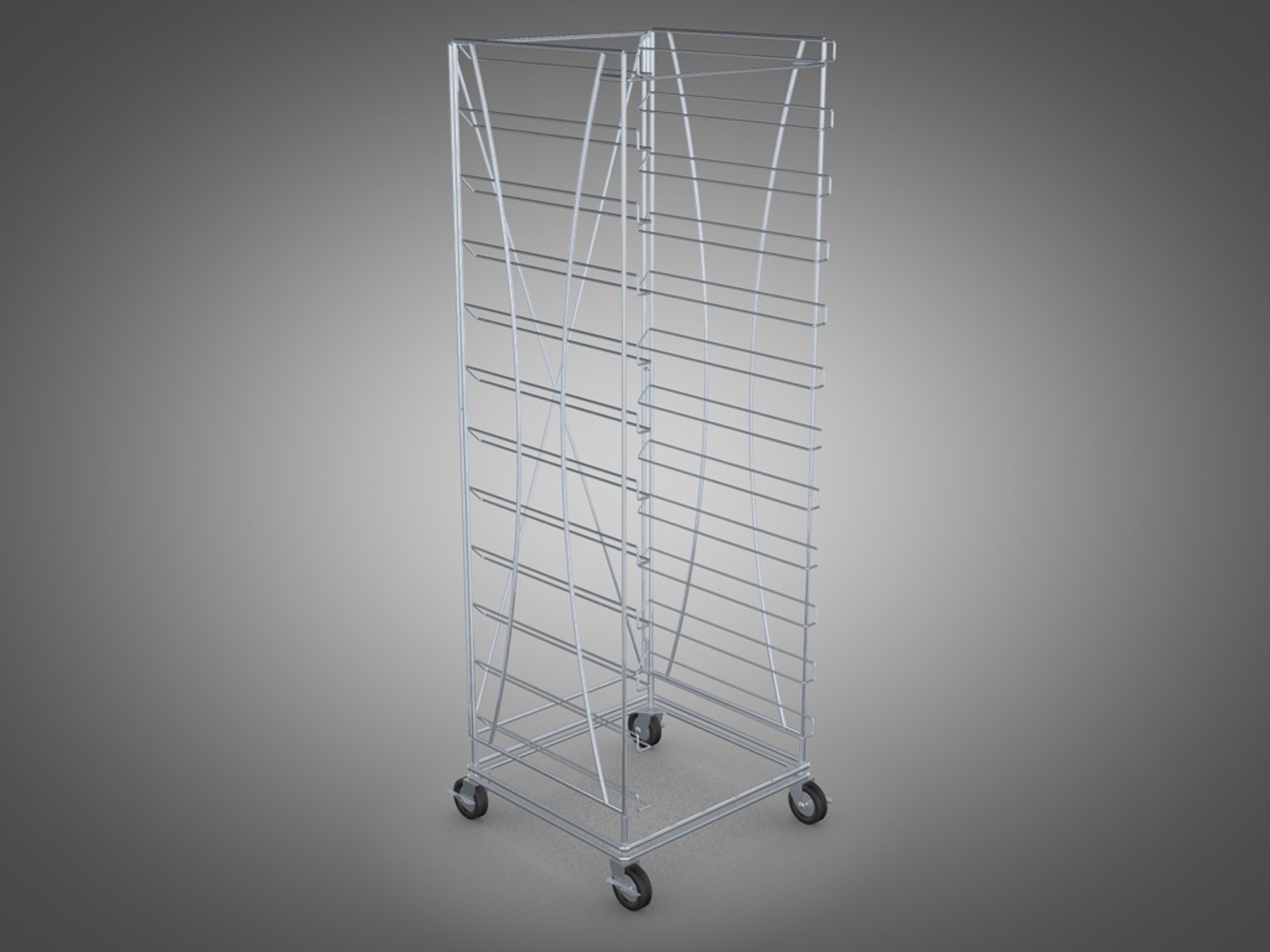 3d model wire bakery rack