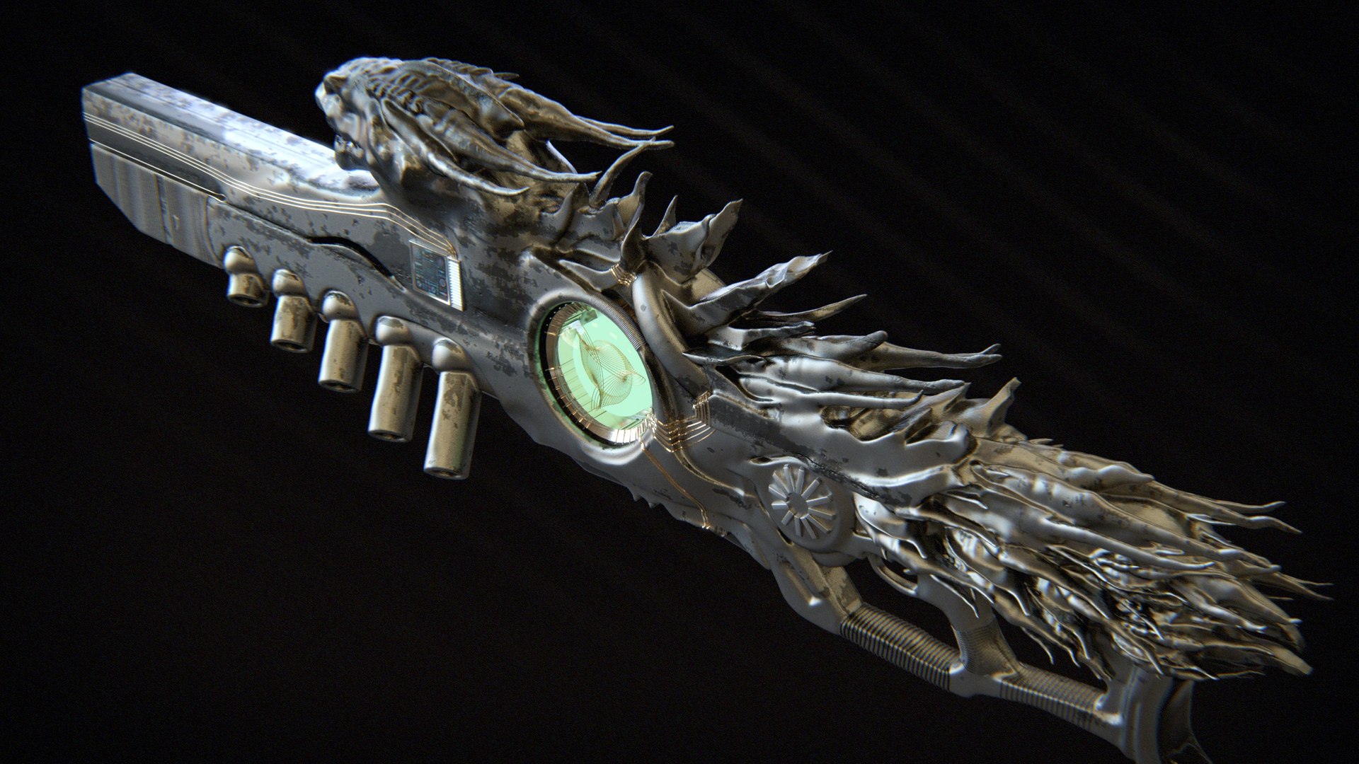 3D Alien Blaster Weapon Model - TurboSquid 2321108
