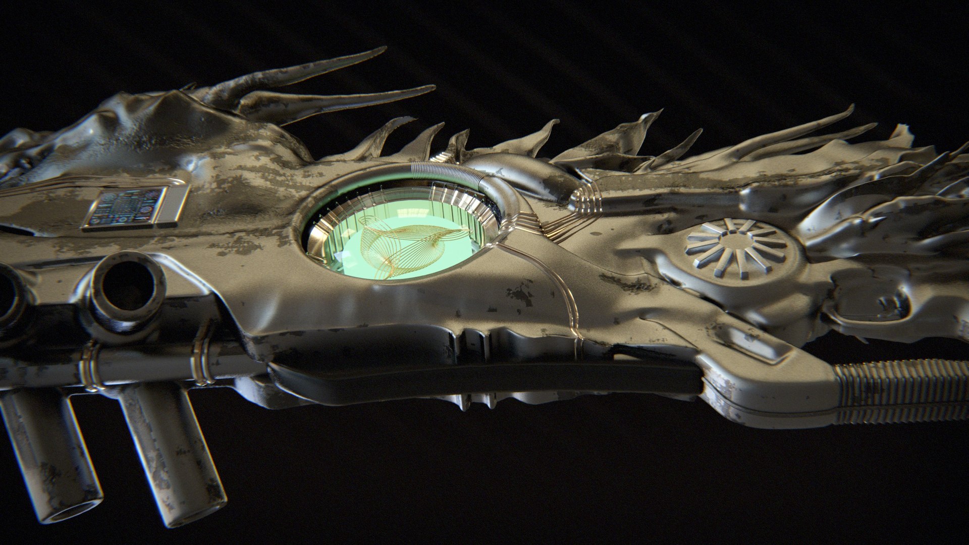 3D Alien Blaster Weapon Model - TurboSquid 2321108