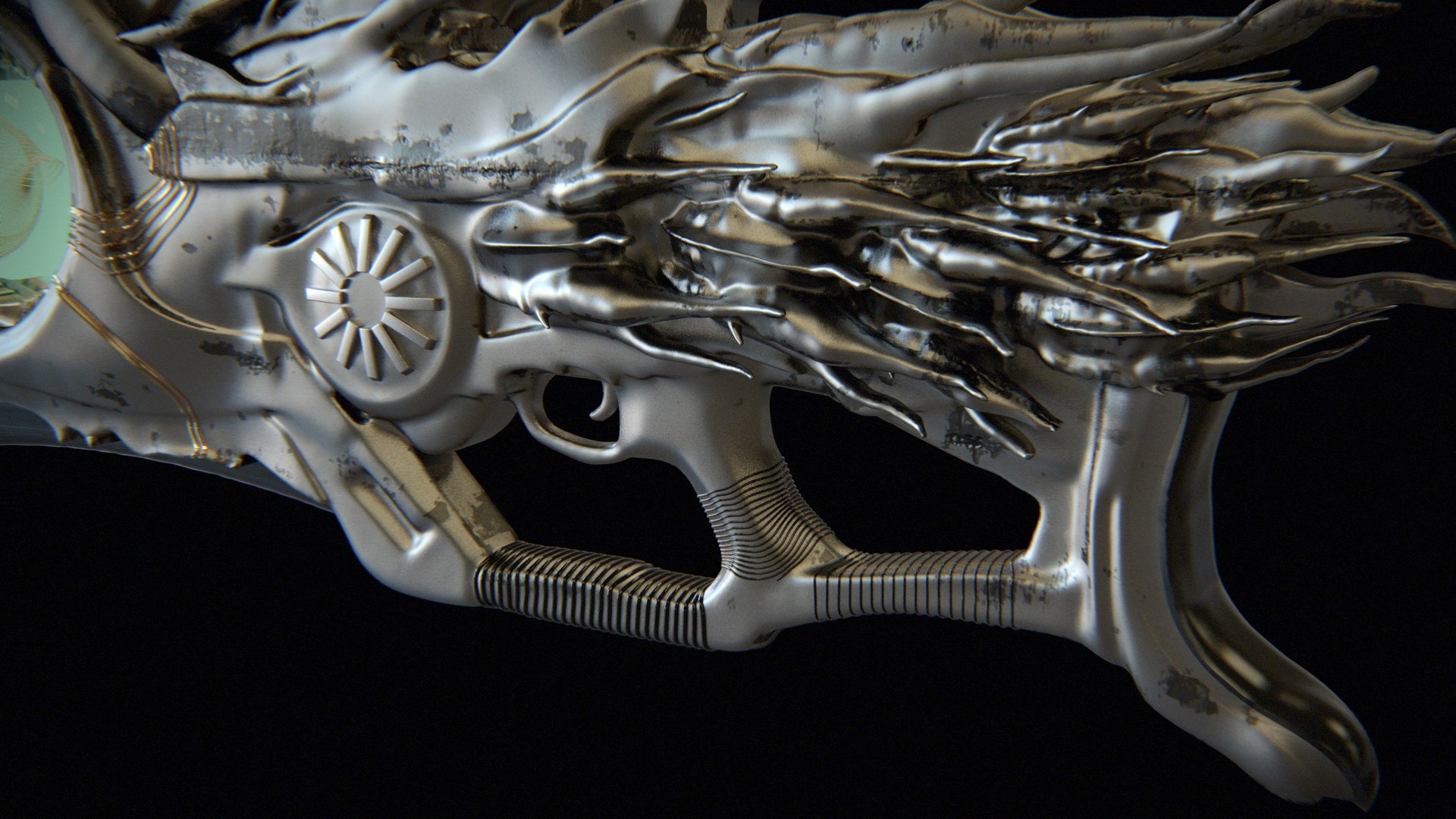3D Alien Blaster Weapon Model - TurboSquid 2321108