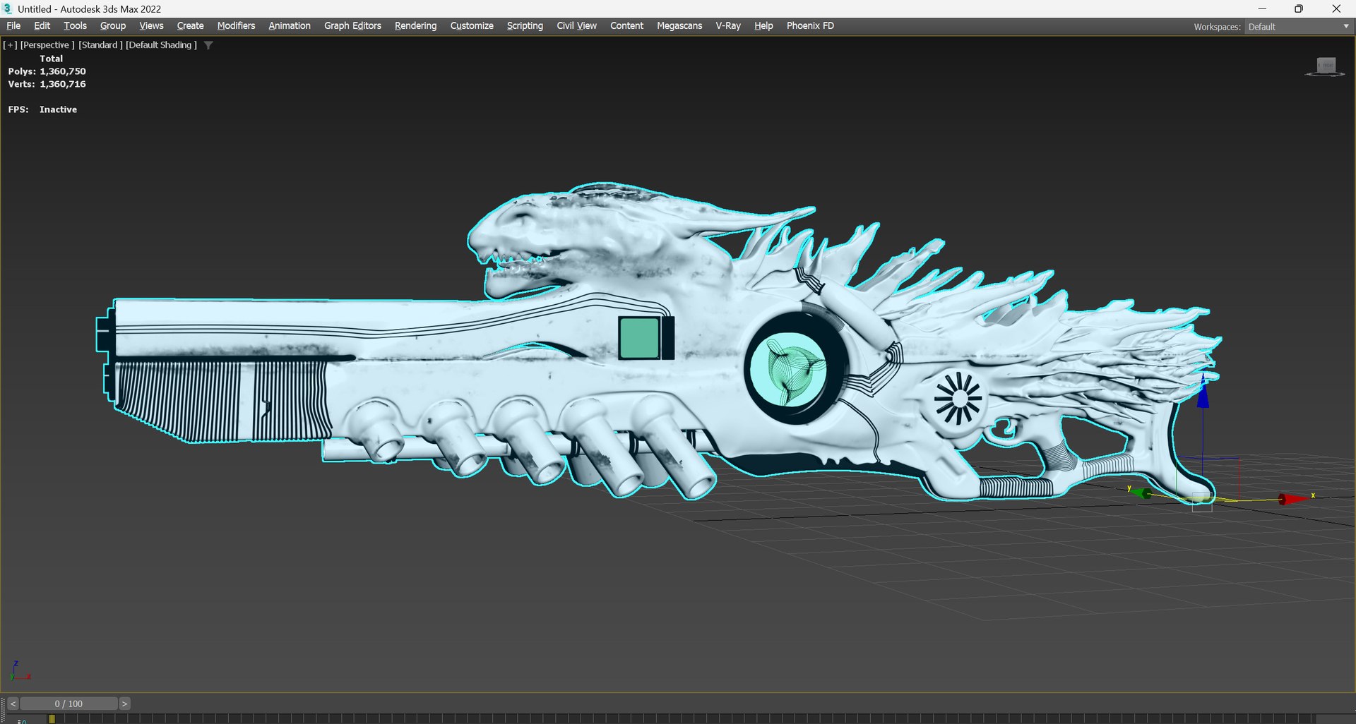 3D Alien Blaster Weapon Model - TurboSquid 2321108