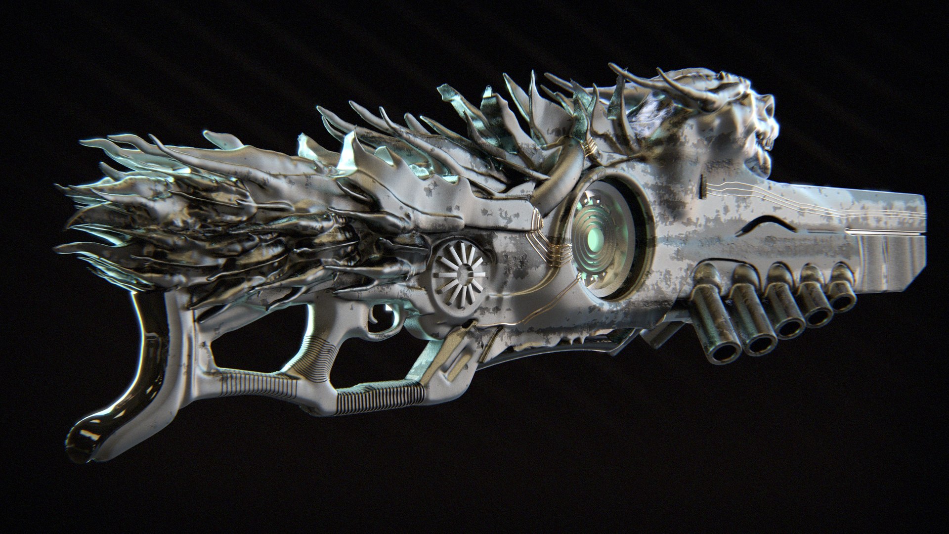 3D Alien Blaster Weapon Model - TurboSquid 2321108