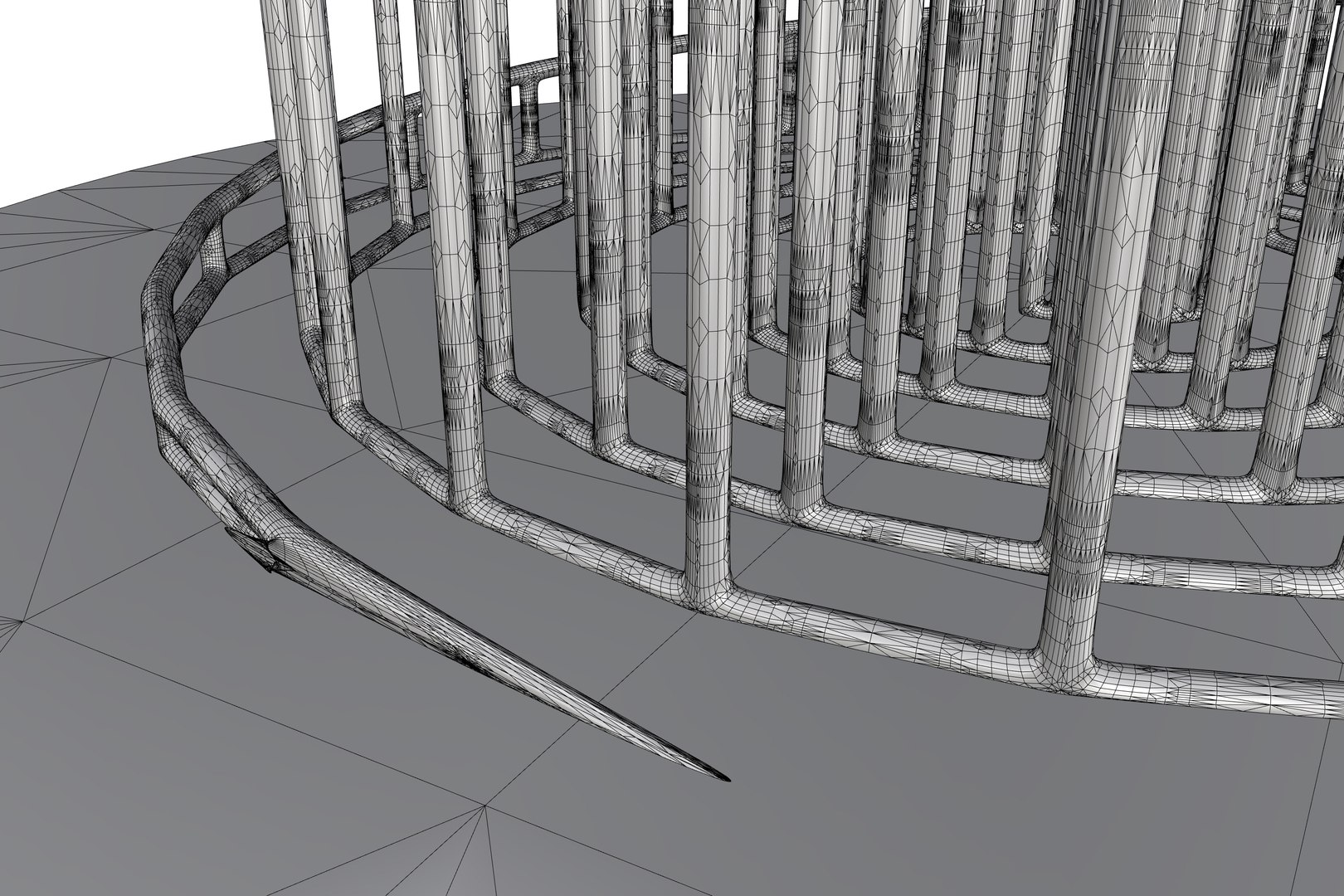 Spiral Skeleton Steel Monument 3D Model - TurboSquid 2049179