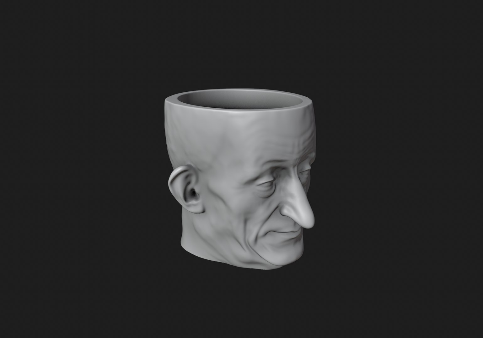 Grandpa Planter - Pen Holder 3D Model - TurboSquid 2314106