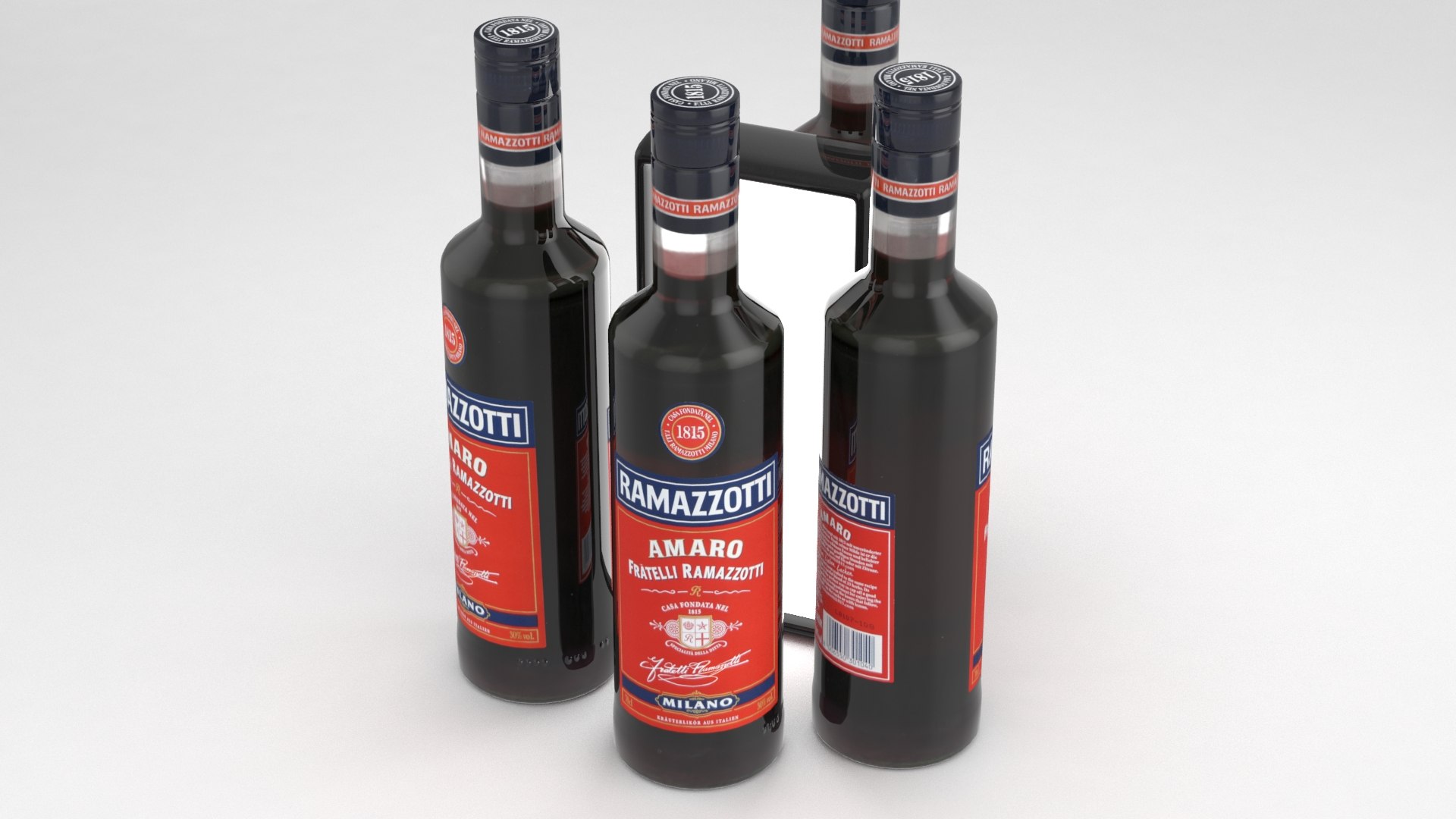 3D amaro alcohol bottle - TurboSquid 1365450