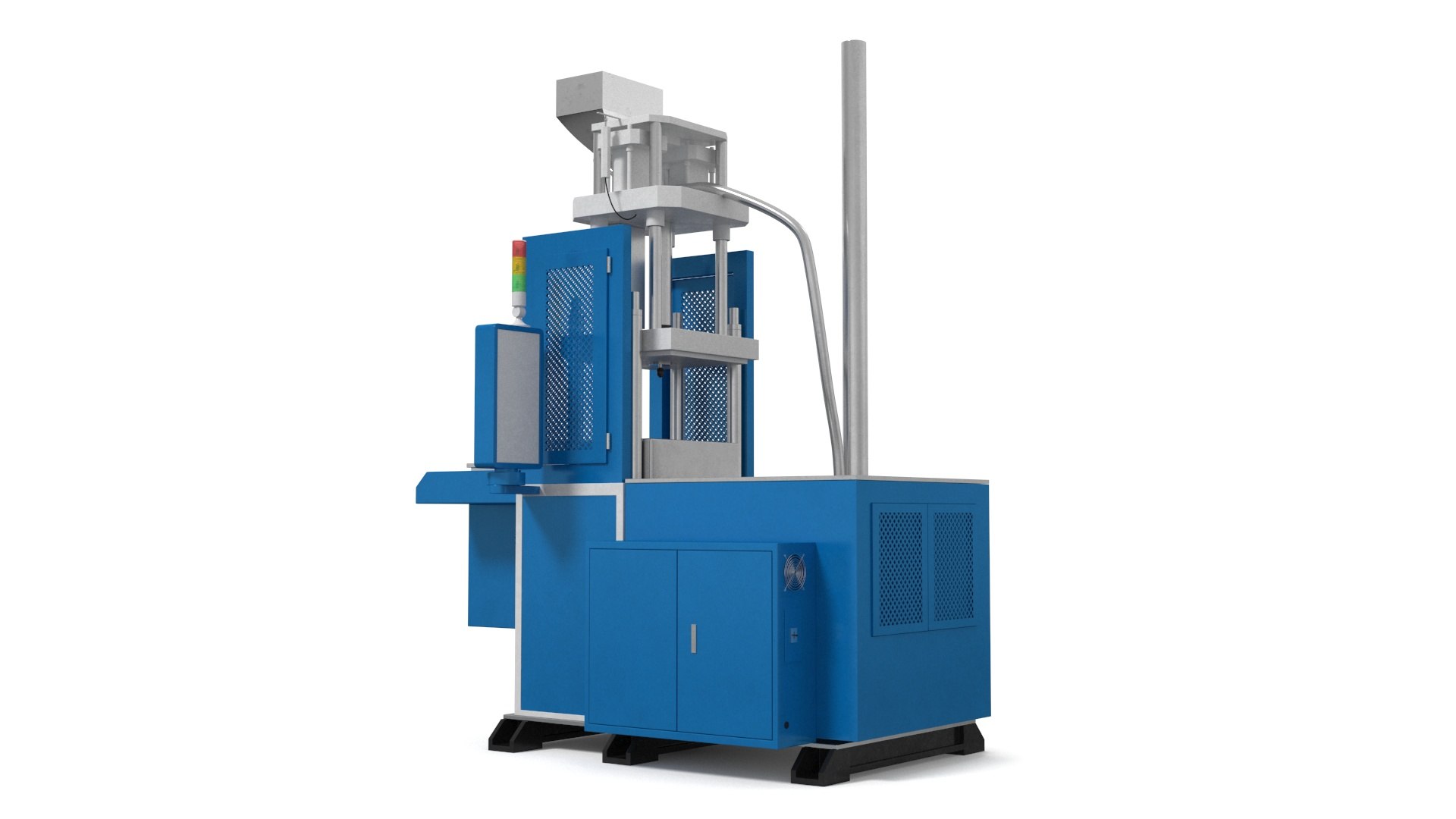3D Model Vertical Plastic Injection Molding Machine Blue - TurboSquid ...