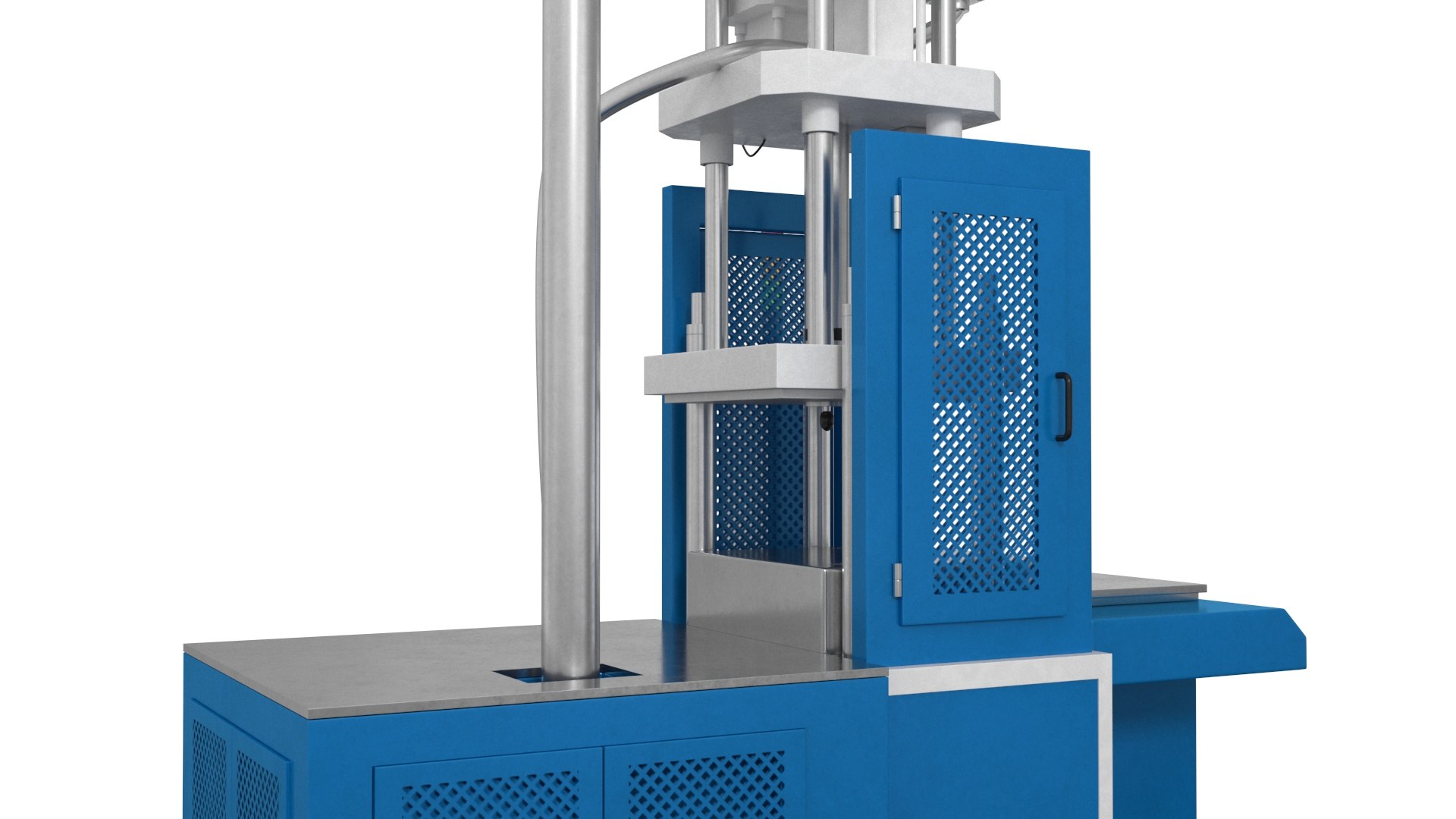 3D Model Vertical Plastic Injection Molding Machine Blue - TurboSquid ...