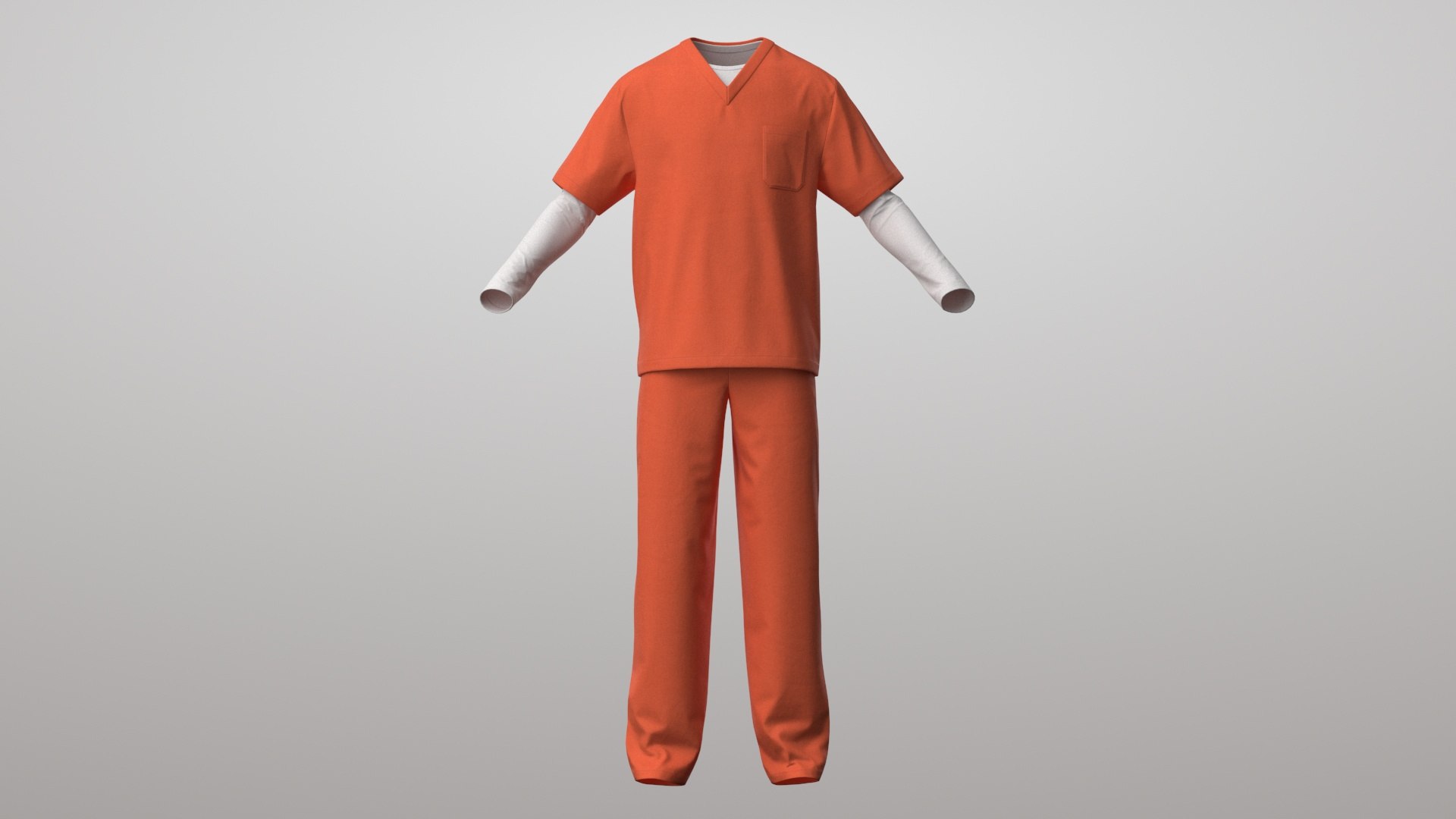 3D Prisoner Uniform Male PBR - TurboSquid 2143119