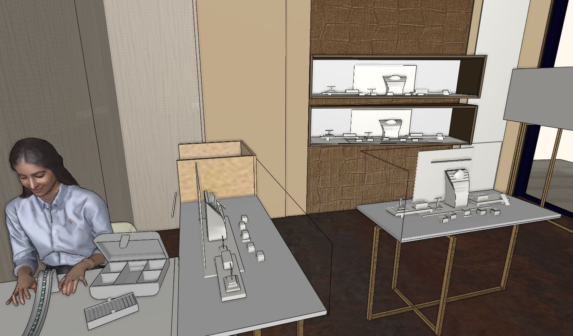 3d Model Jewellery Shop