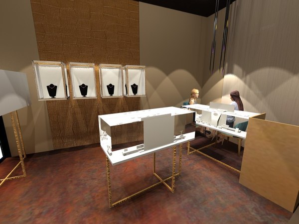 3d model jewellery shop