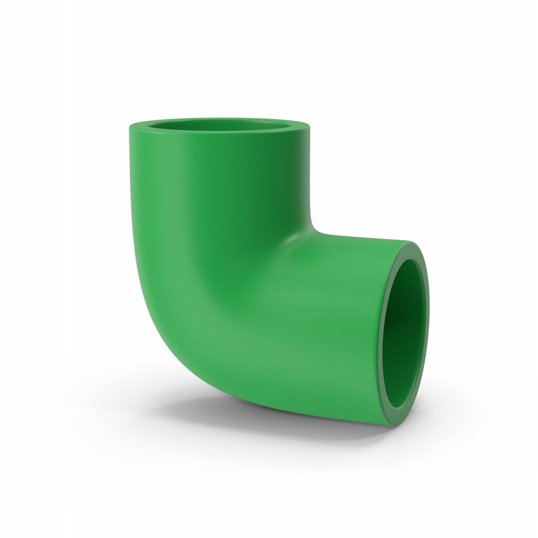 3D 90 Degree Water Plastic Pipe - TurboSquid 1900377