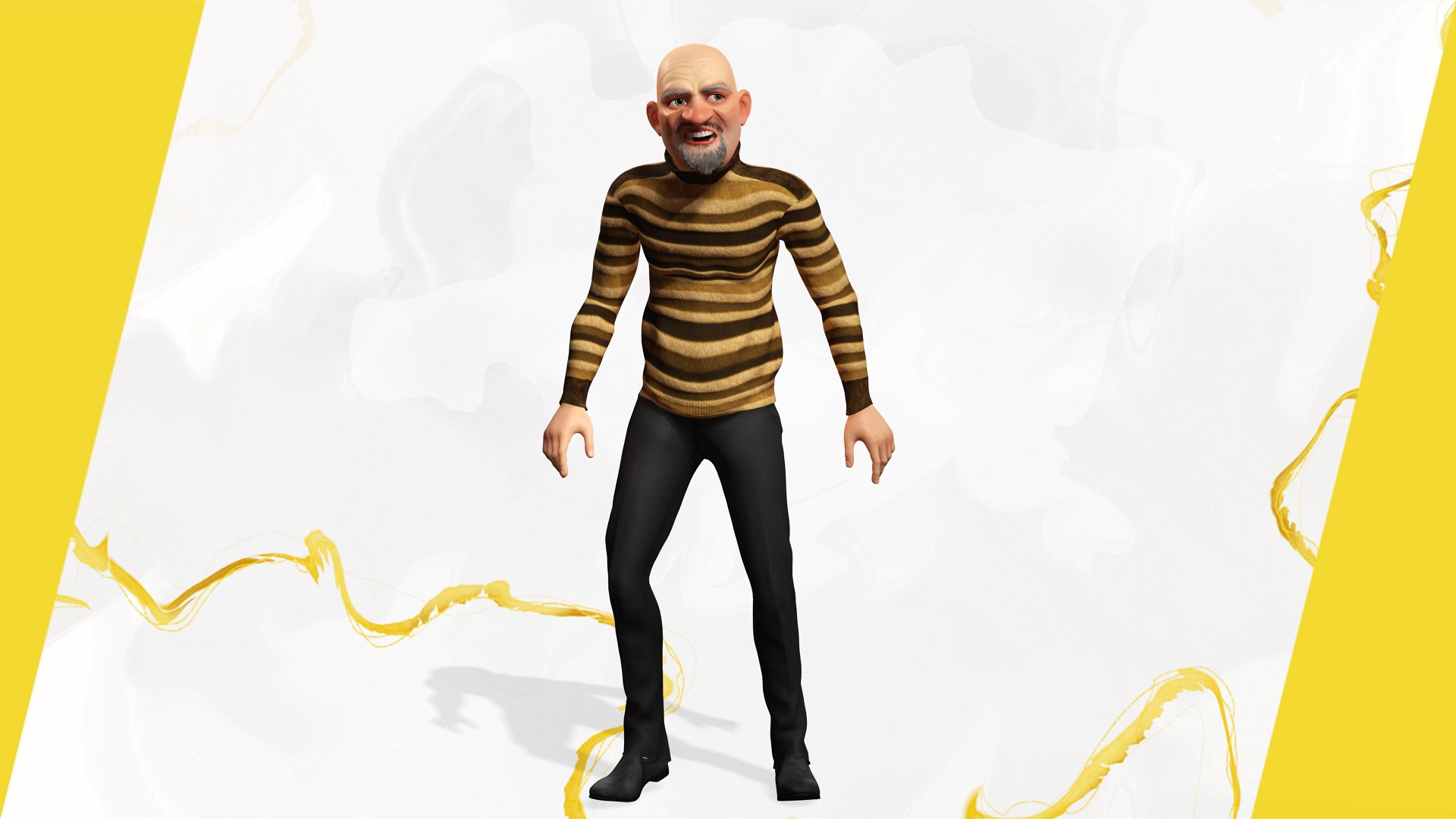 3D Old Man Cartoon Character - TurboSquid 2270366