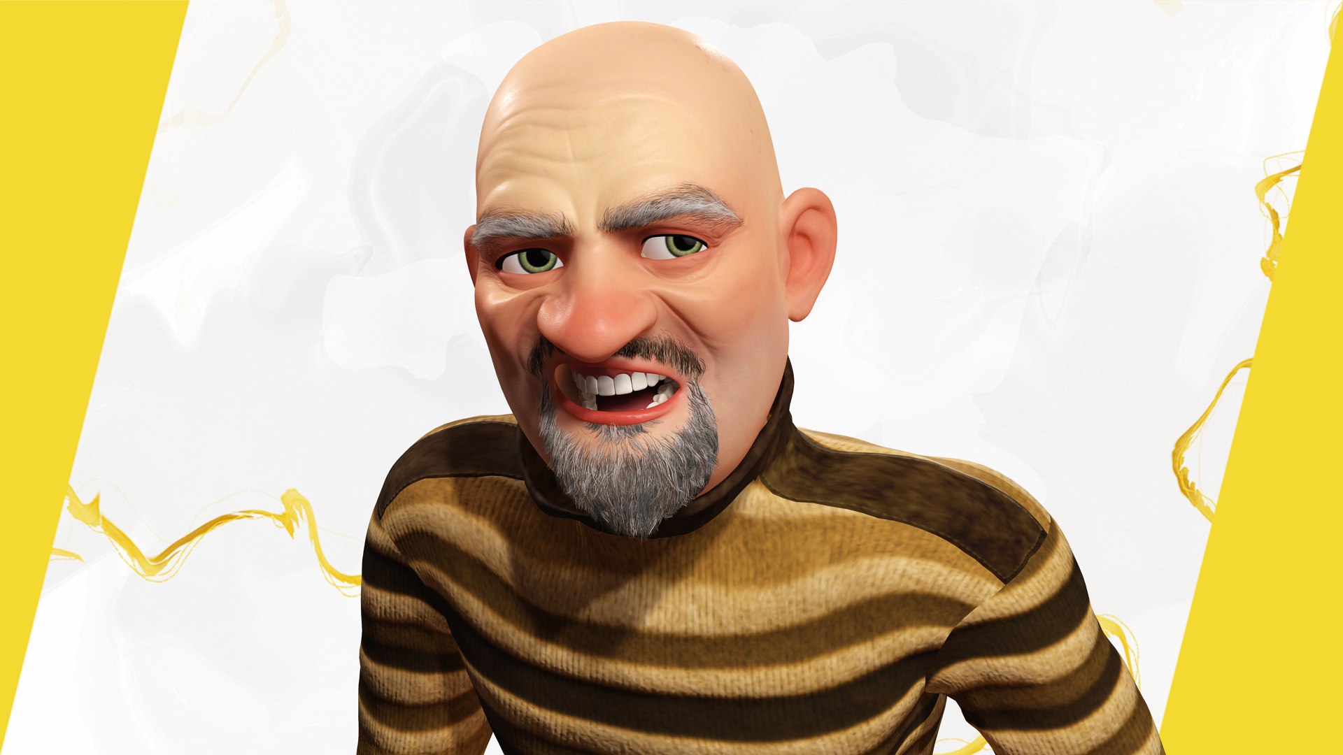 3D Old Man Cartoon Character - TurboSquid 2270366
