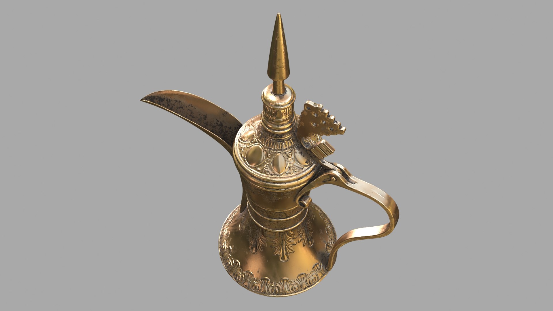 3D Arabic Teapot Dallah Model - TurboSquid 1508405