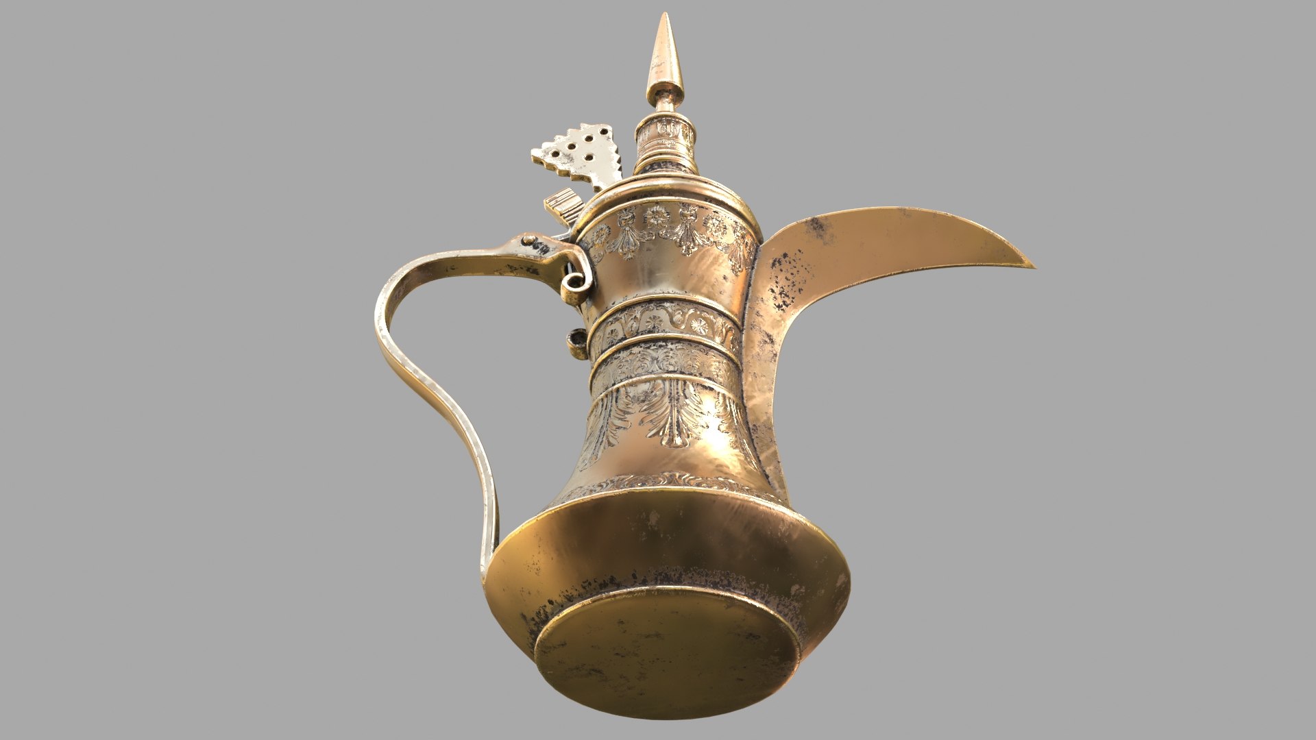 3D Arabic Teapot Dallah Model - TurboSquid 1508405