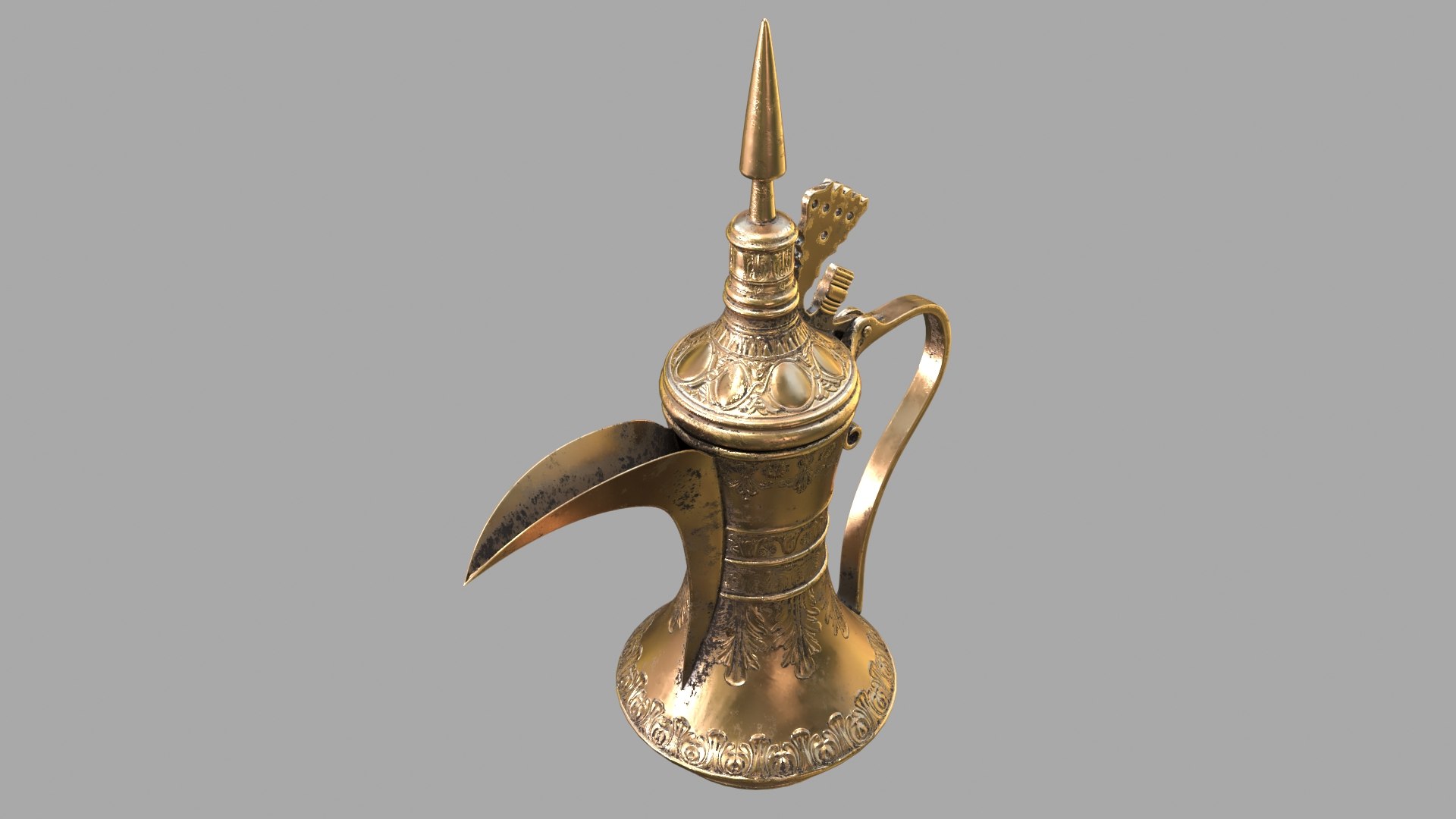 3D Arabic Teapot Dallah Model - TurboSquid 1508405