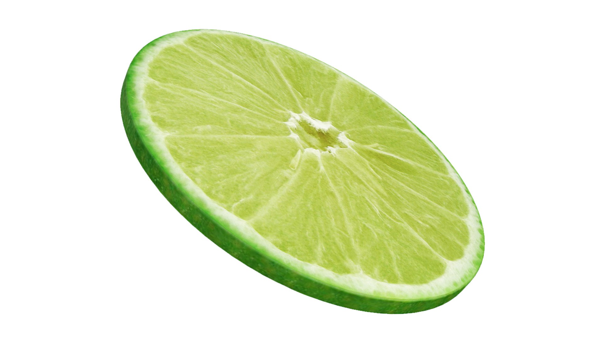 3D Lime Round Slice 3 - TurboSquid 1904115