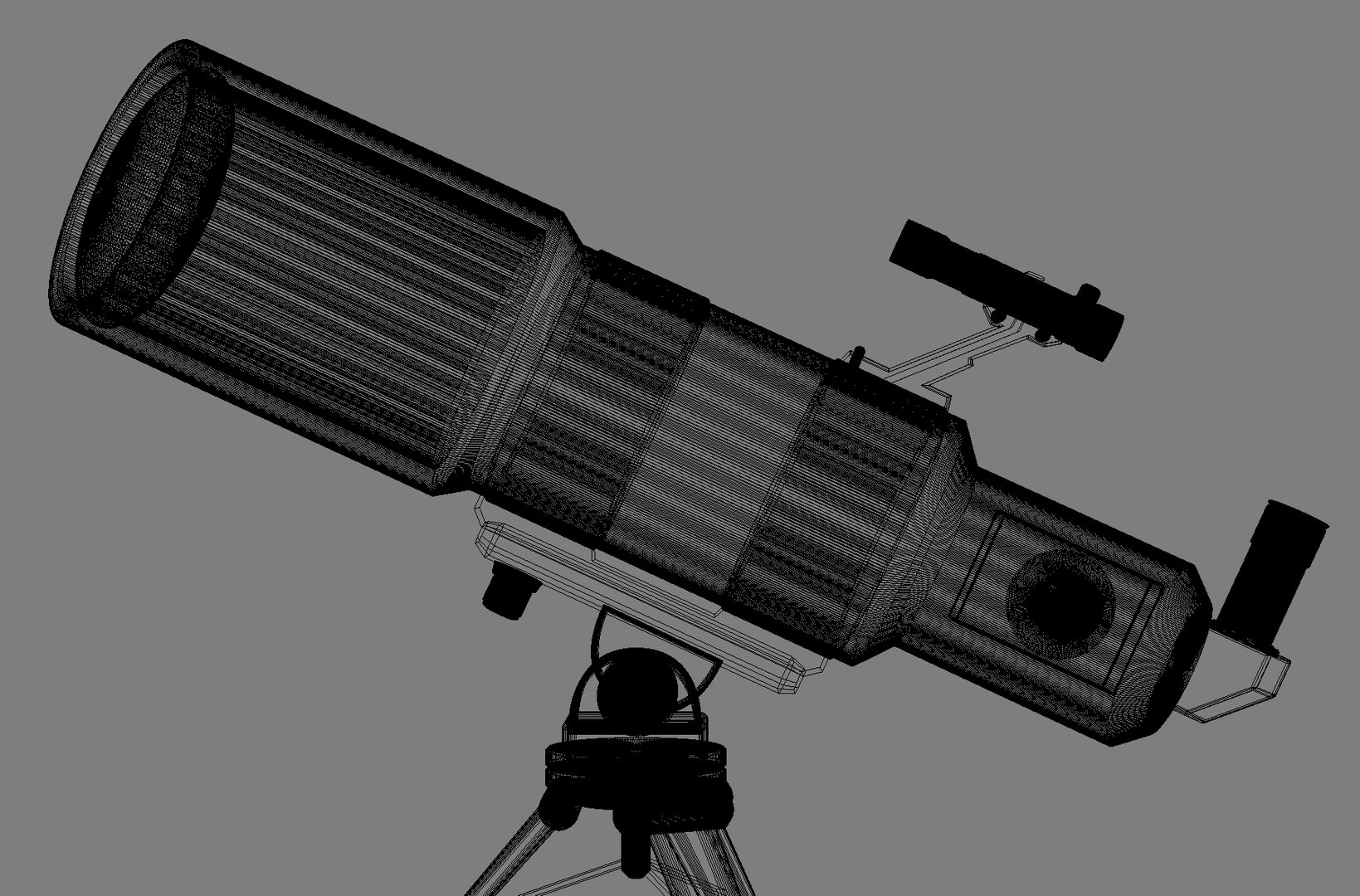 3d Model Of Telescopes : Refractor Reflector