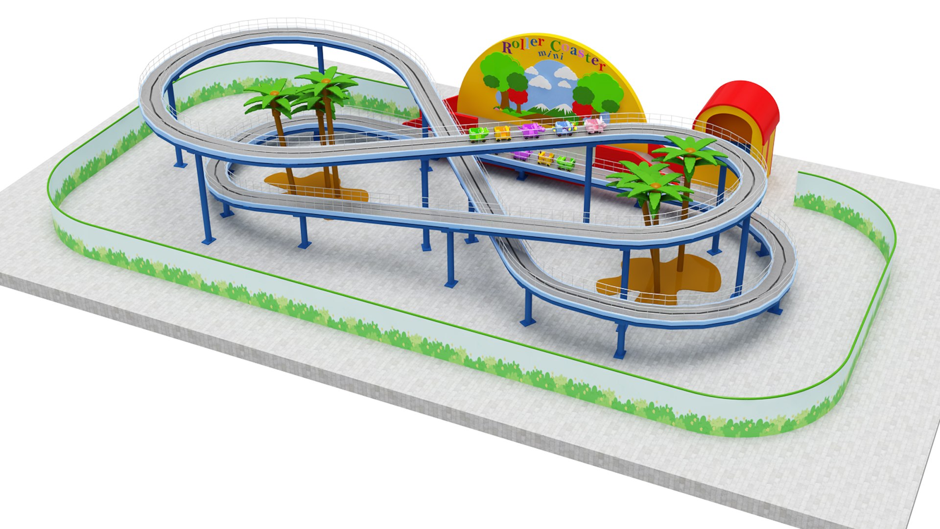 3D Model Mini Roller Coaster - TurboSquid 1613415