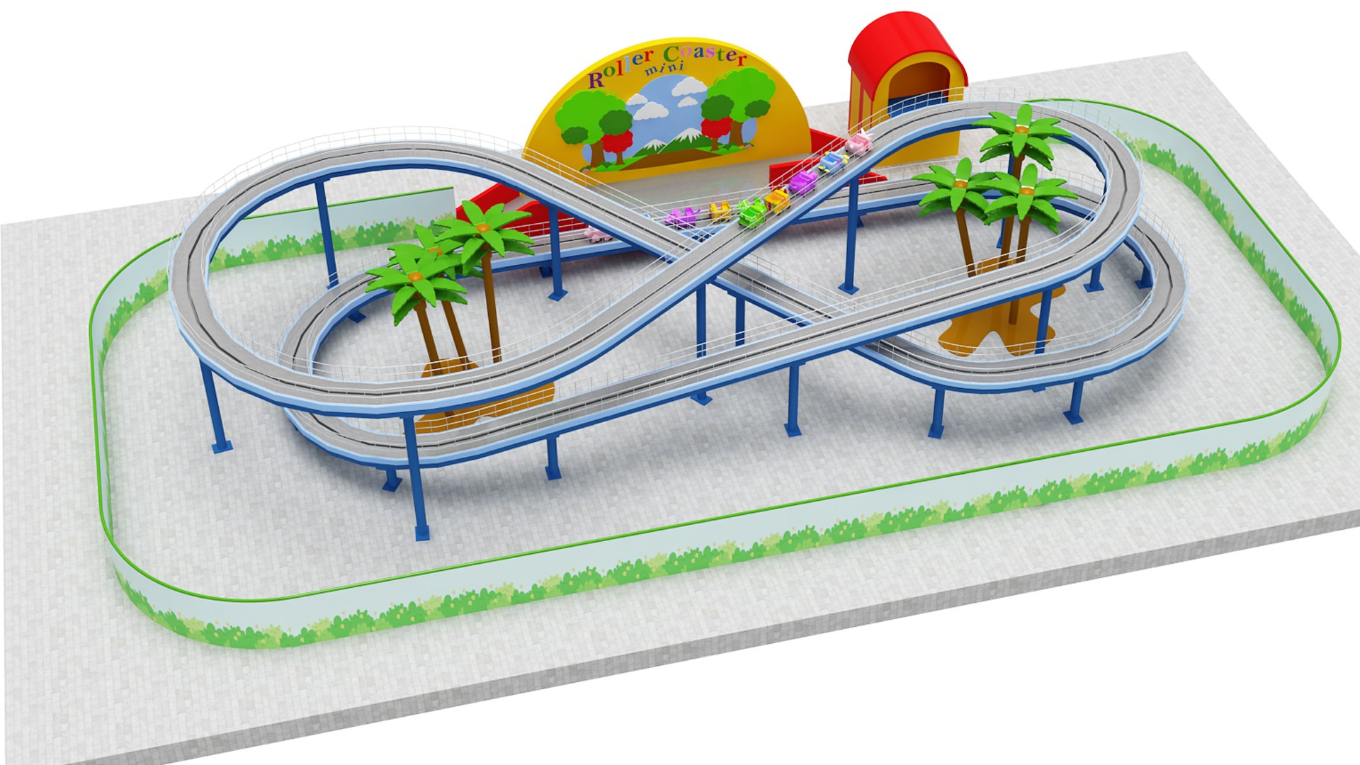 3D Model Mini Roller Coaster - TurboSquid 1613415