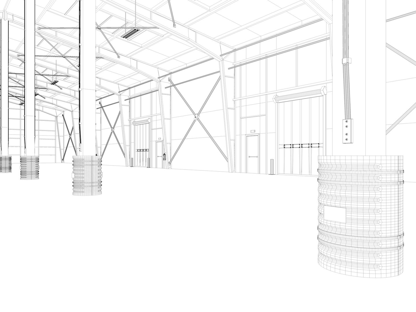 Warehouse 8 Interior And Exterior 3D Model - TurboSquid 2072126