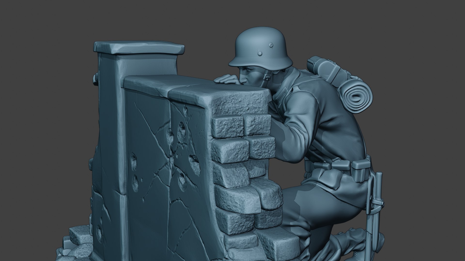 German Soldier Ww2 Cover 3D Model - TurboSquid 1686752