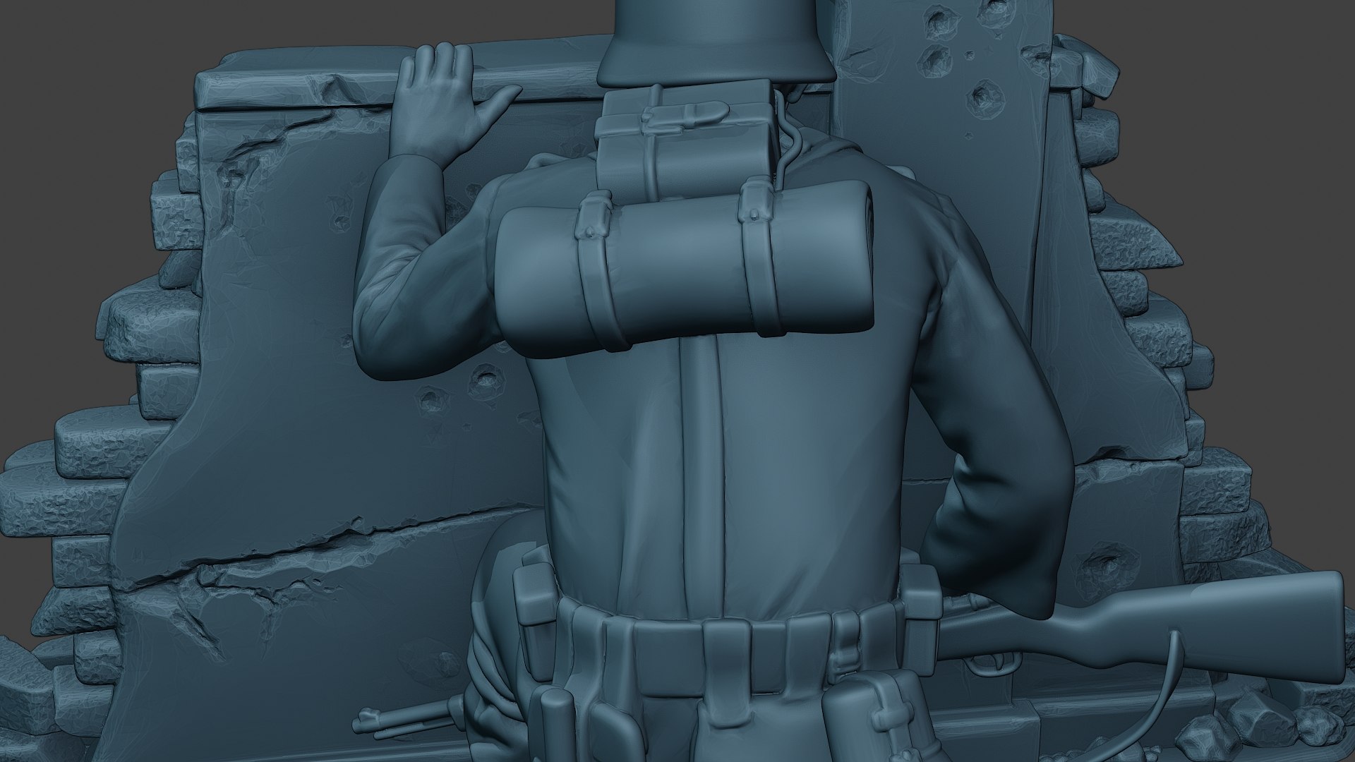 German Soldier Ww2 Cover 3D Model - TurboSquid 1686752