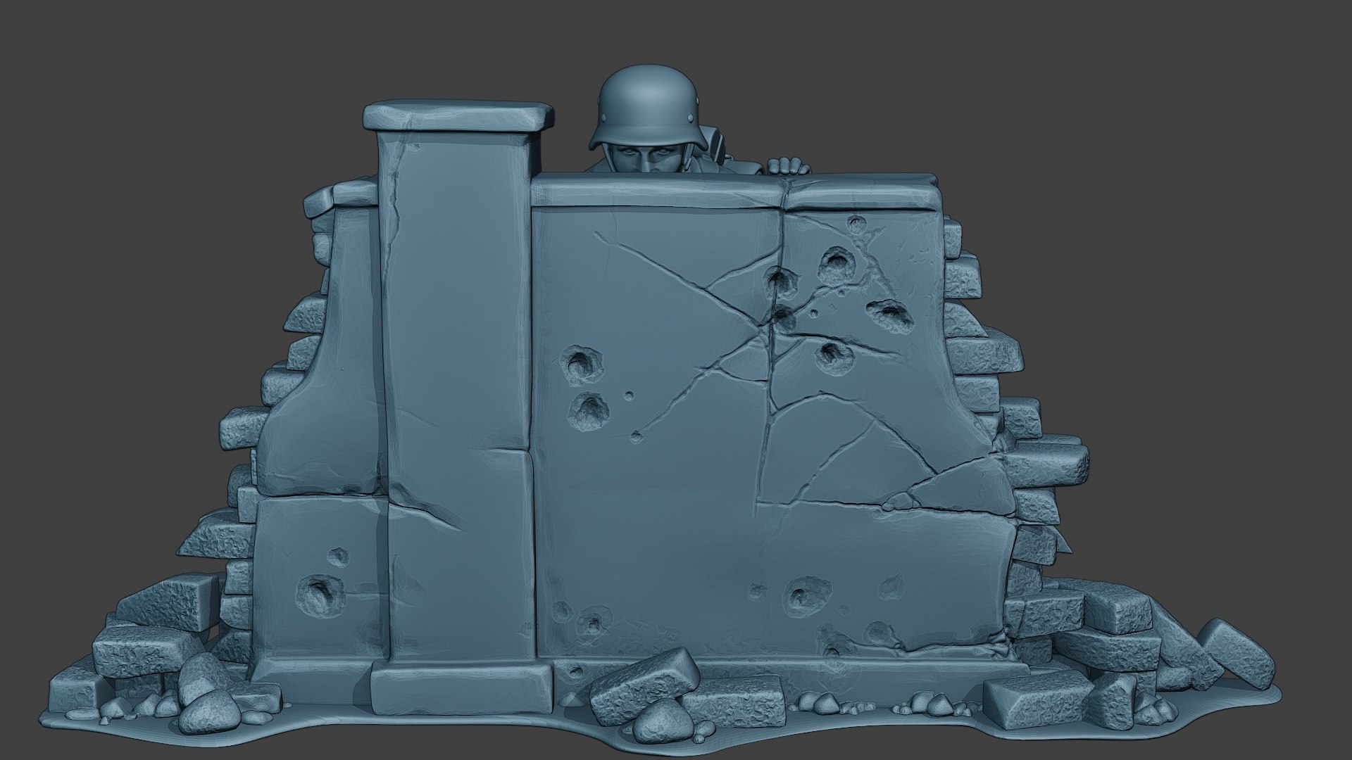 German Soldier Ww2 Cover 3D Model - TurboSquid 1686752