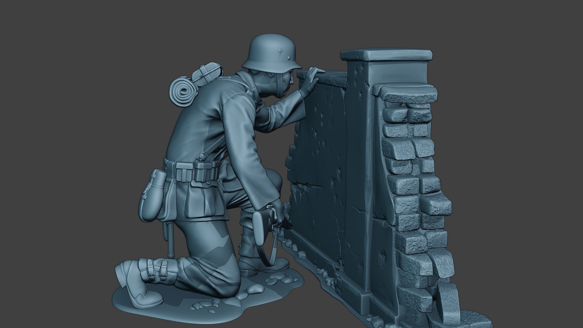 German Soldier Ww2 Cover 3D Model - TurboSquid 1686752