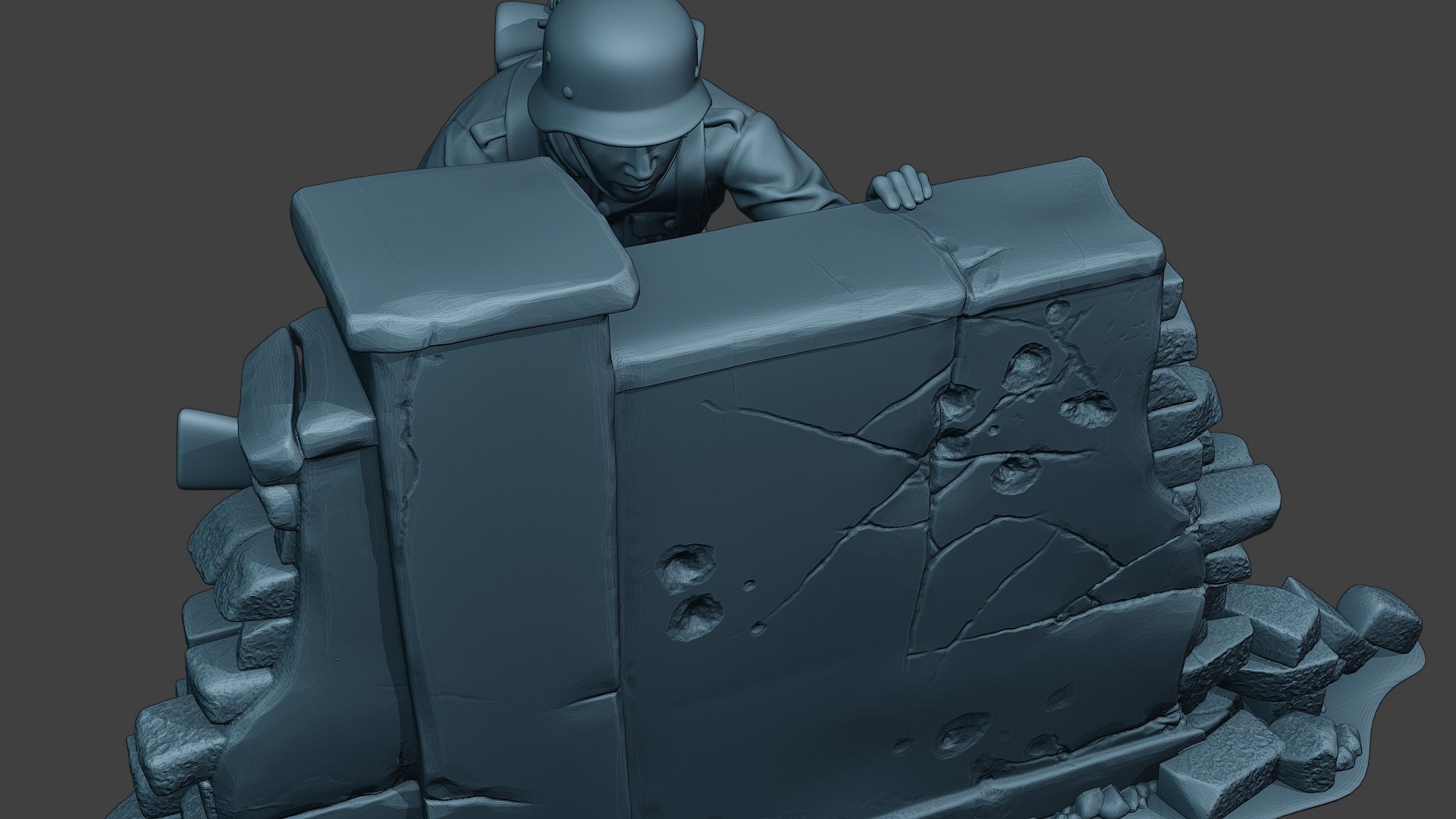 German Soldier Ww2 Cover 3D Model - TurboSquid 1686752