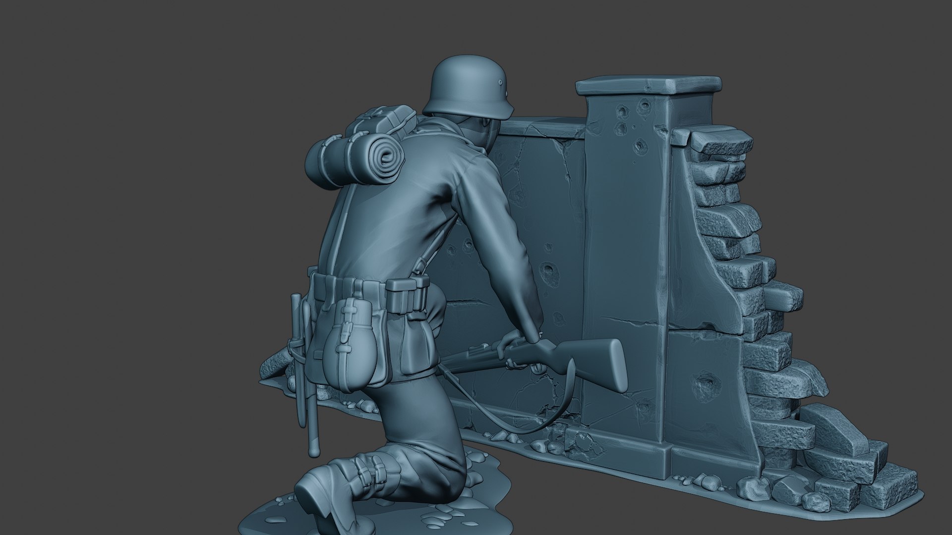 German Soldier Ww2 Cover 3D Model - TurboSquid 1686752