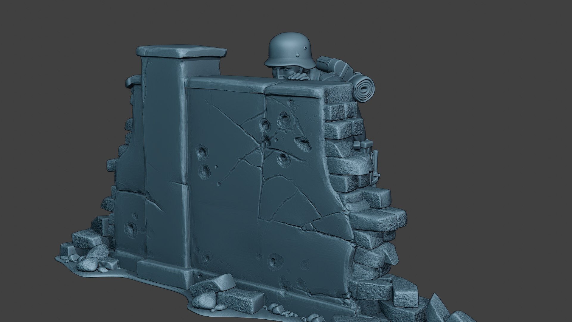 German Soldier Ww2 Cover 3D Model - TurboSquid 1686752